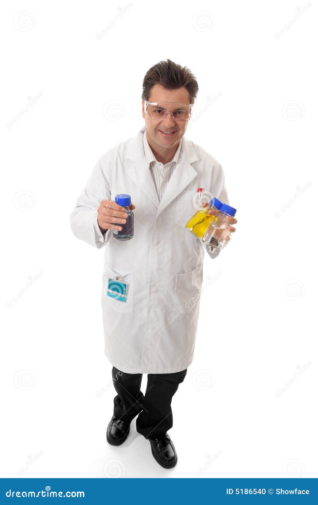 Scientist Carrying Lab Bottles Stock Photo - Image of biochemist ...