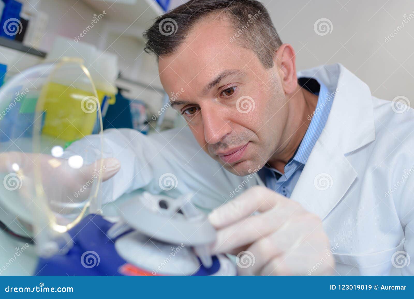 Scientist Carrying Out Experiment Stock Image - Image of science ...