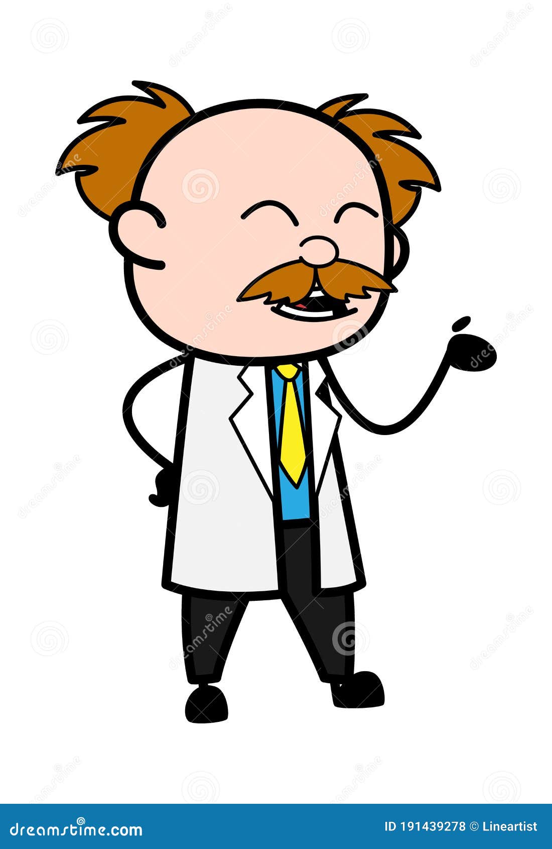 Scientist Cartoon Arguing stock illustration. Illustration of chitchat ...
