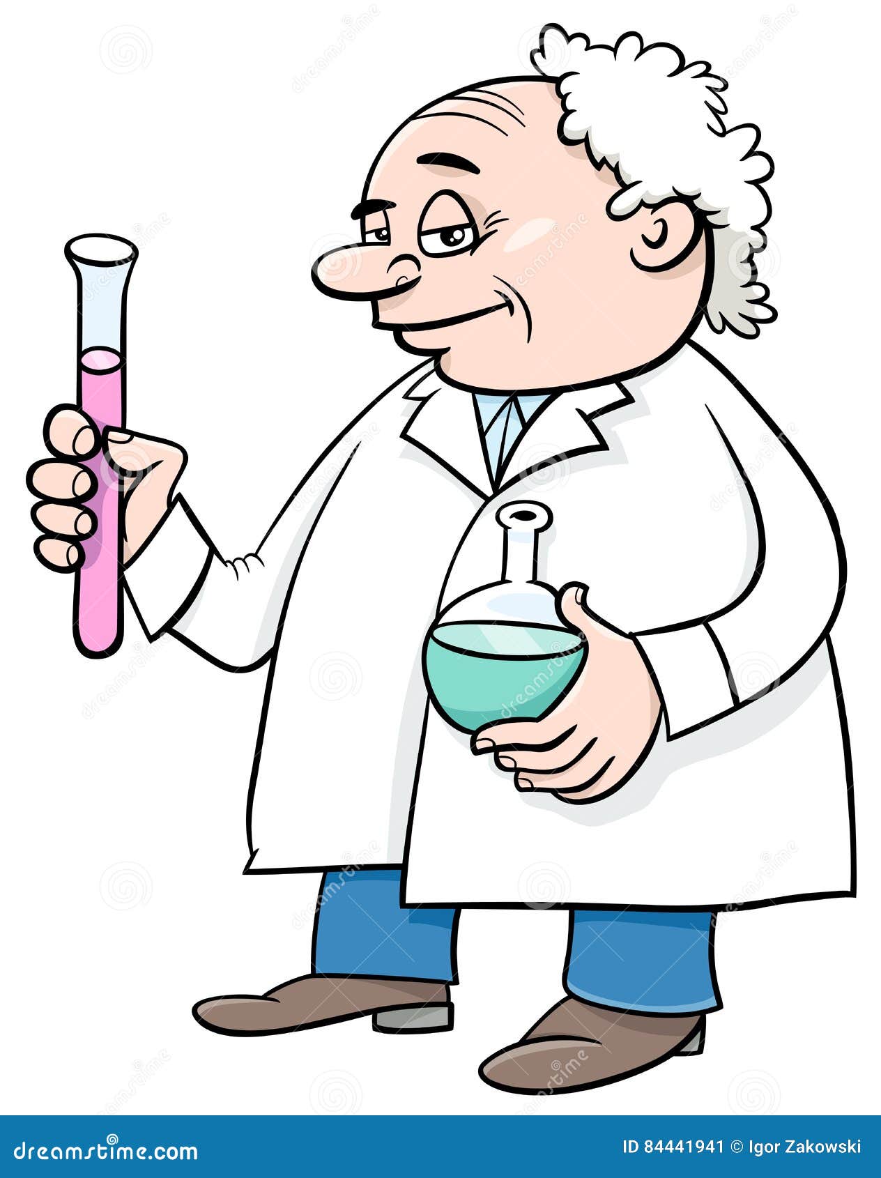 Scientist Cartoon Character Stock Vector - Illustration of research ...