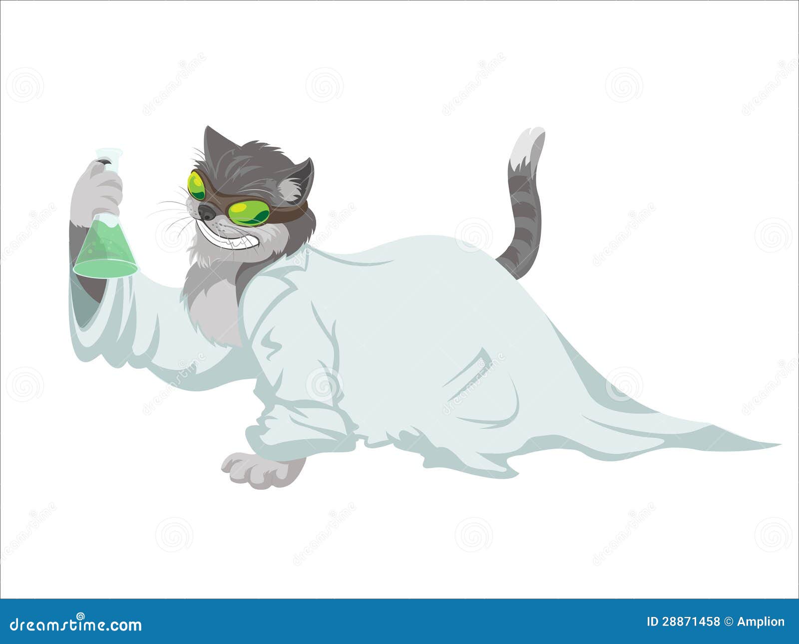 Scientist cat stock vector. Illustration of colors, animals - 28871458