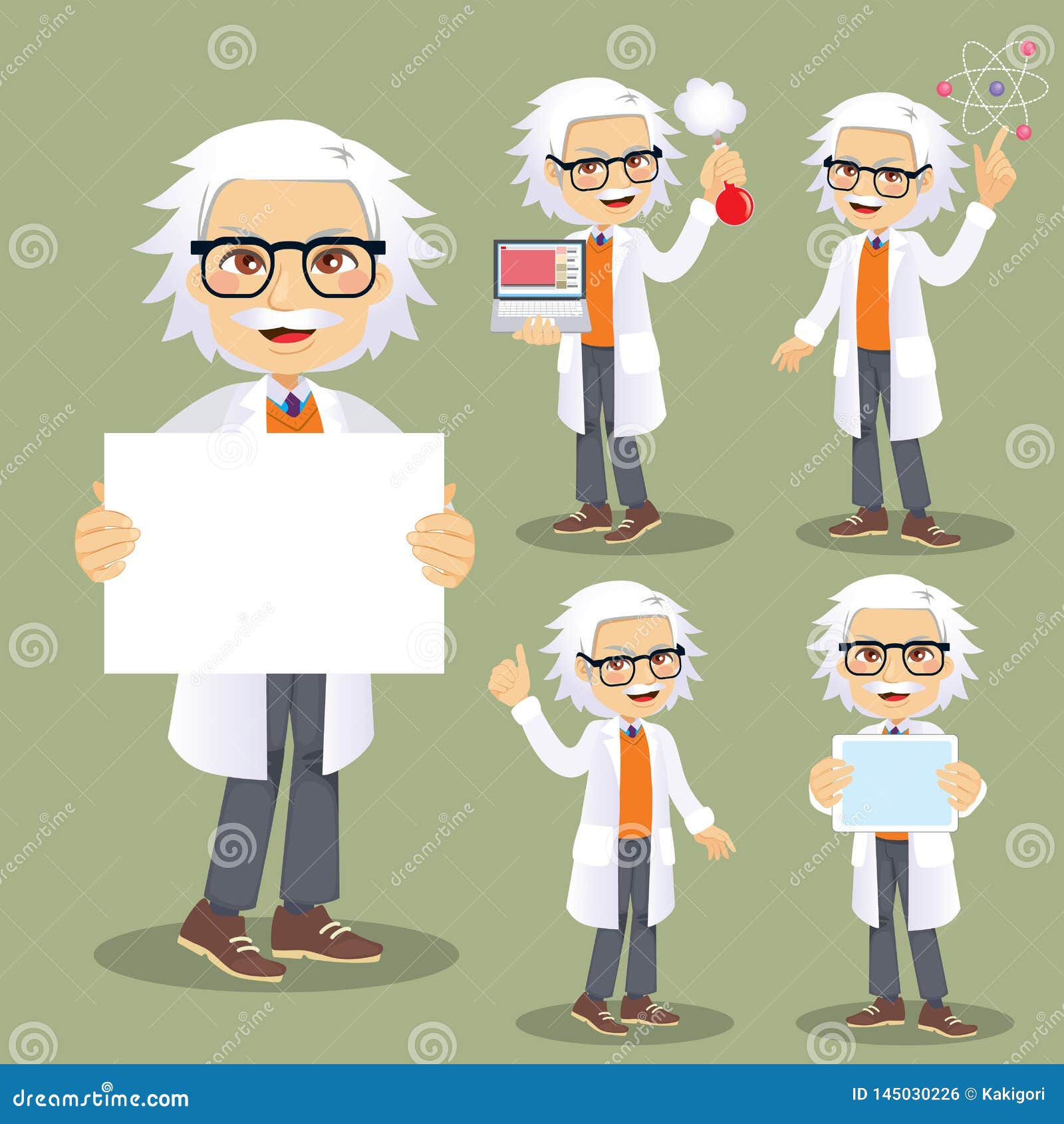 Scientist Character Actions Stock Vector - Illustration of action, idea ...