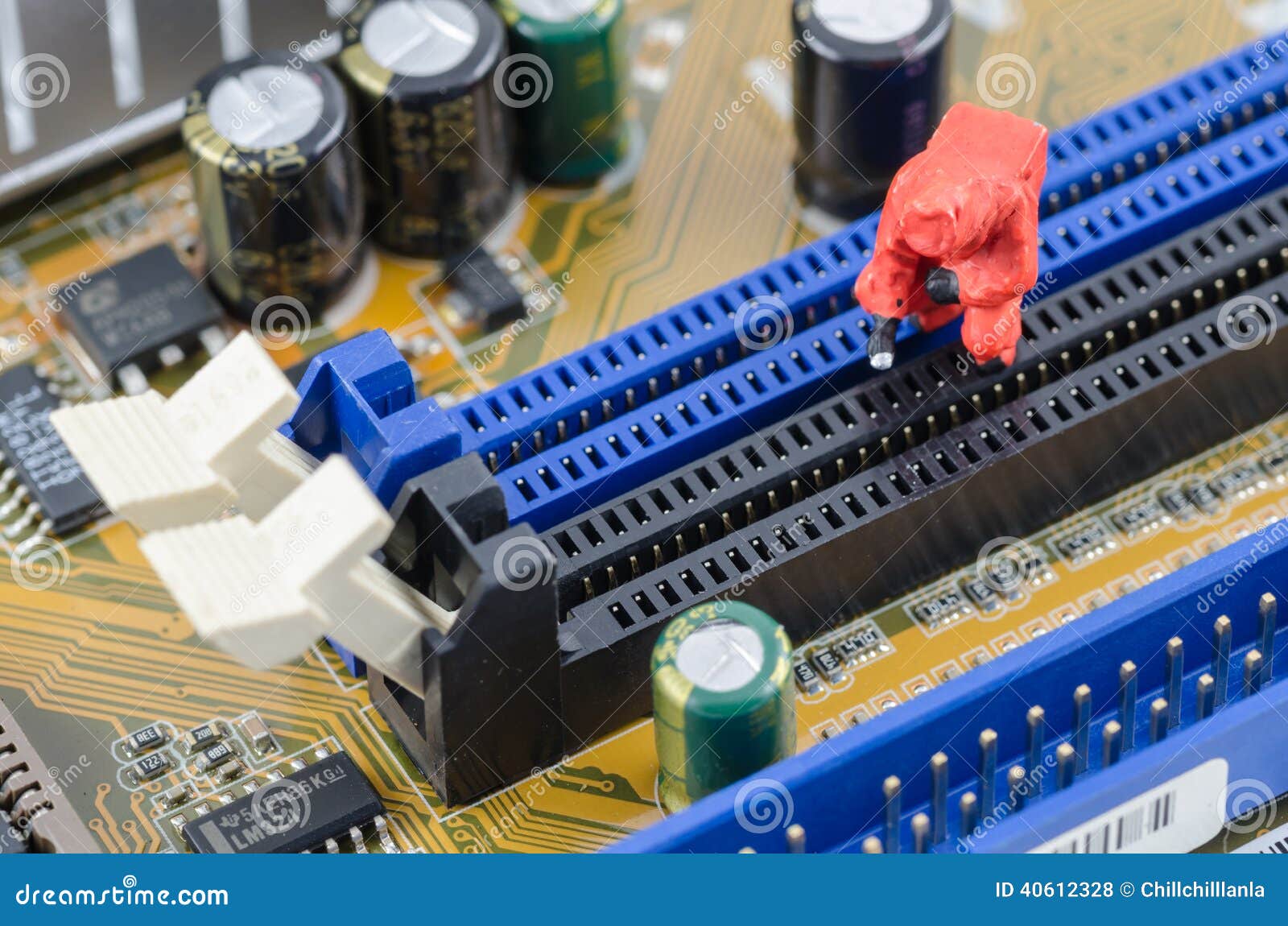 Scientist Checking Toxic on the Computer Motherboard Stock Photo ...