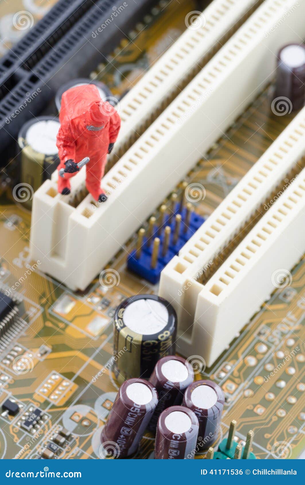 Scientist Checking Toxic on the Computer Motherboard Stock Photo ...