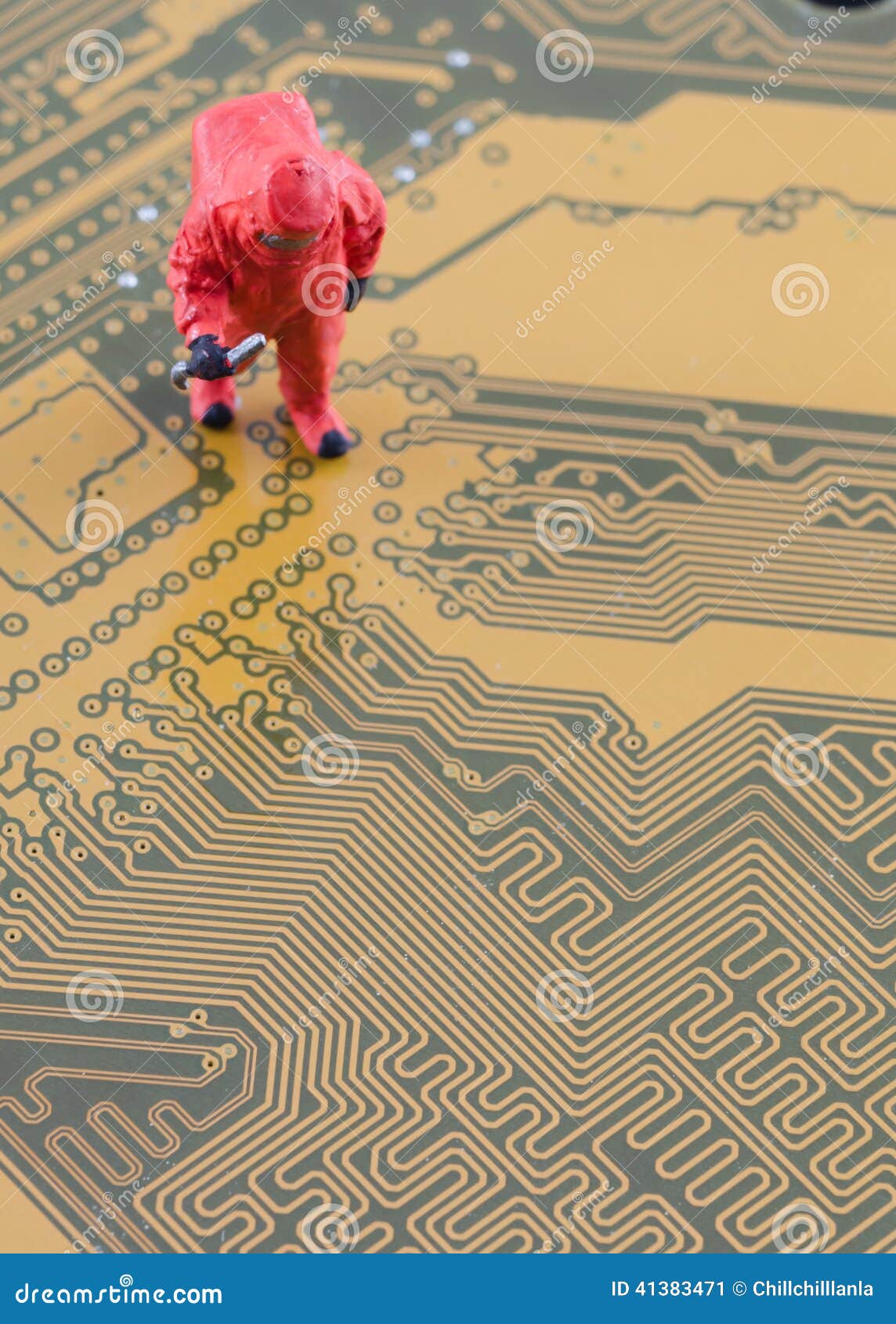 Scientist Checking Toxic on the Computer Motherboard Stock Image ...