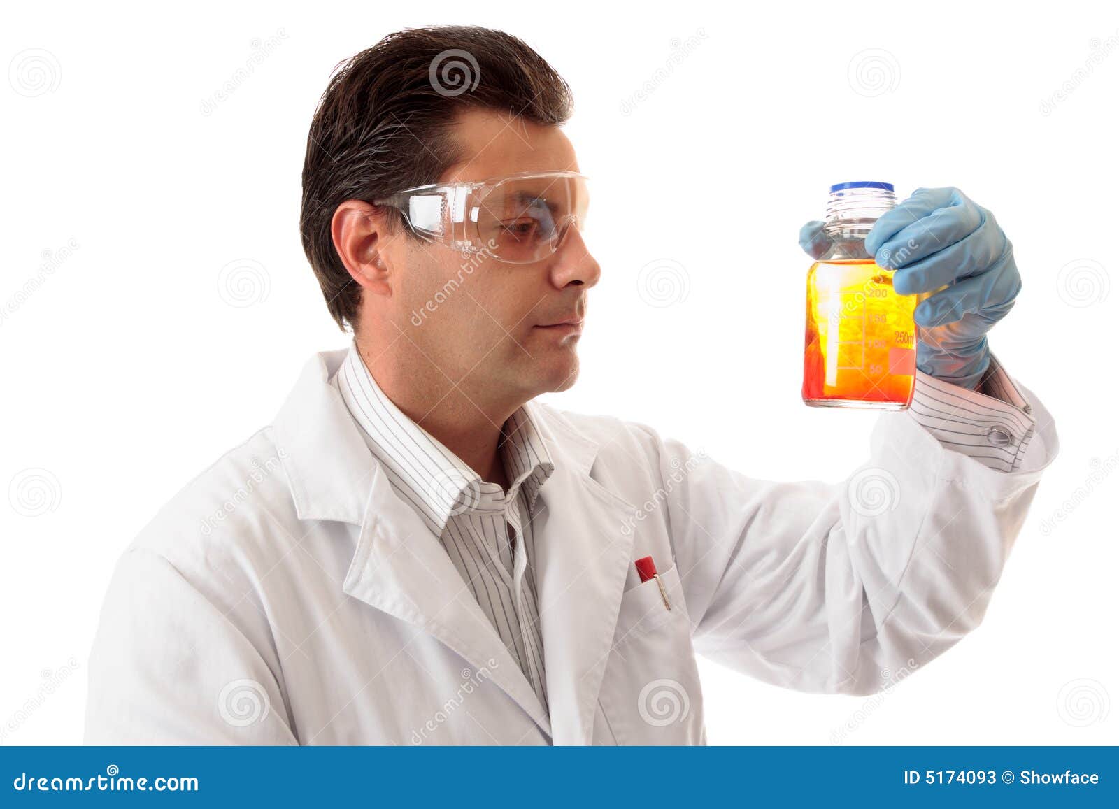 Scientist with chemicals stock image. Image of investigation - 5174093