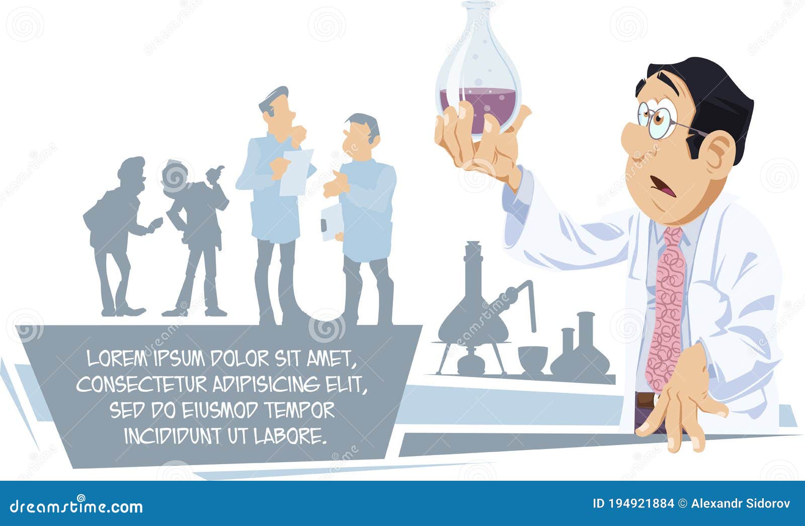 Scientist, Chemist, Pharmacologist, Beaker Occupation Isometric Icon ...