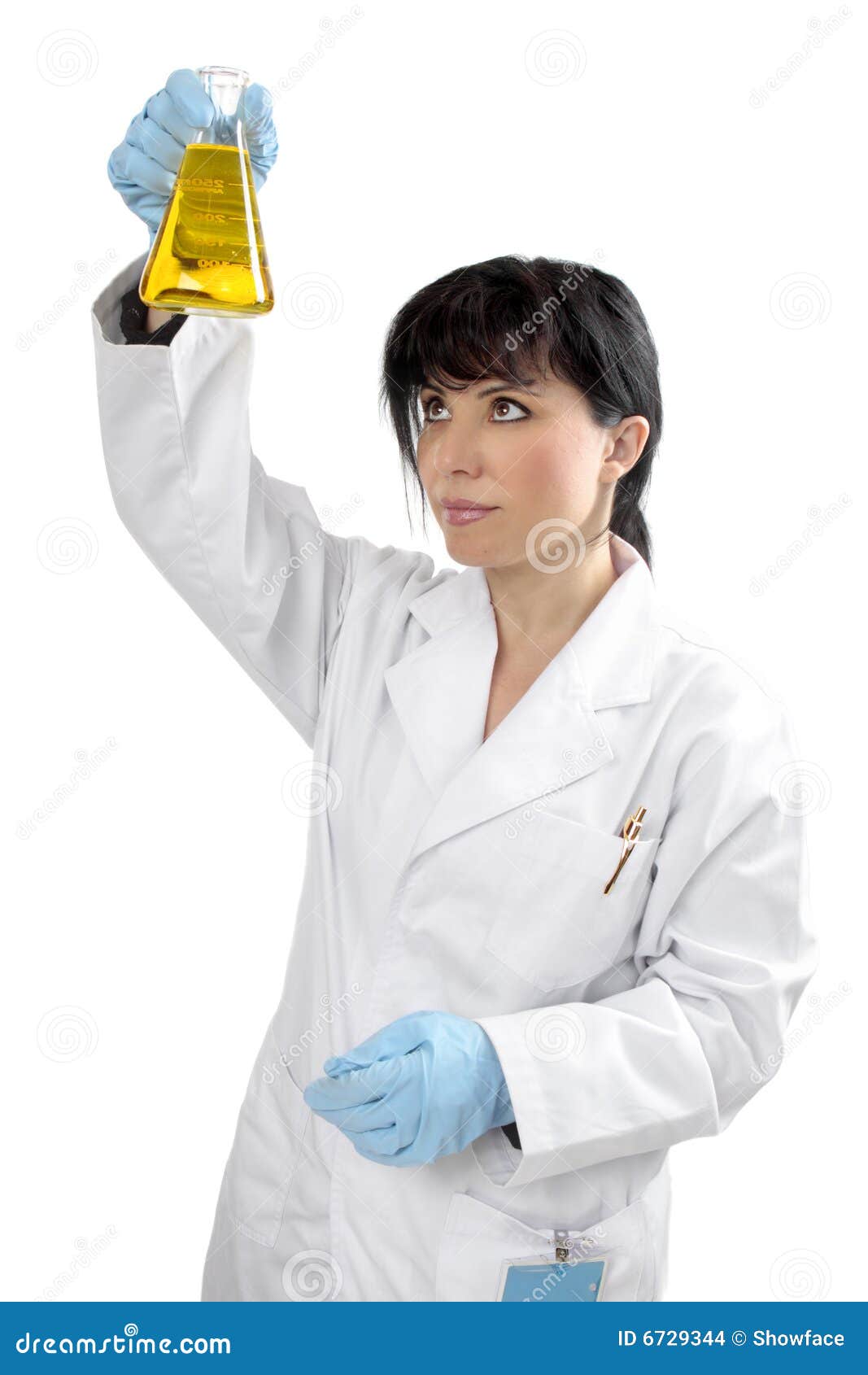 Scientist Chemist with Flask Stock Photo - Image of analysis, chemistry ...