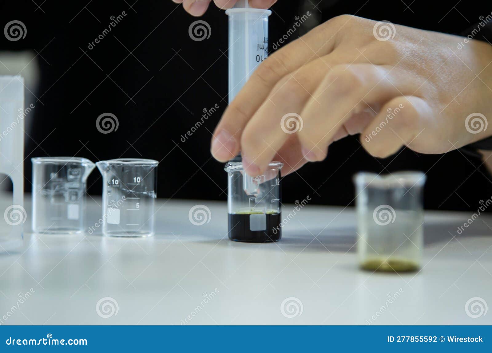 Scientist Conducting a Medical Experiment in a Laboratory Stock Photo ...