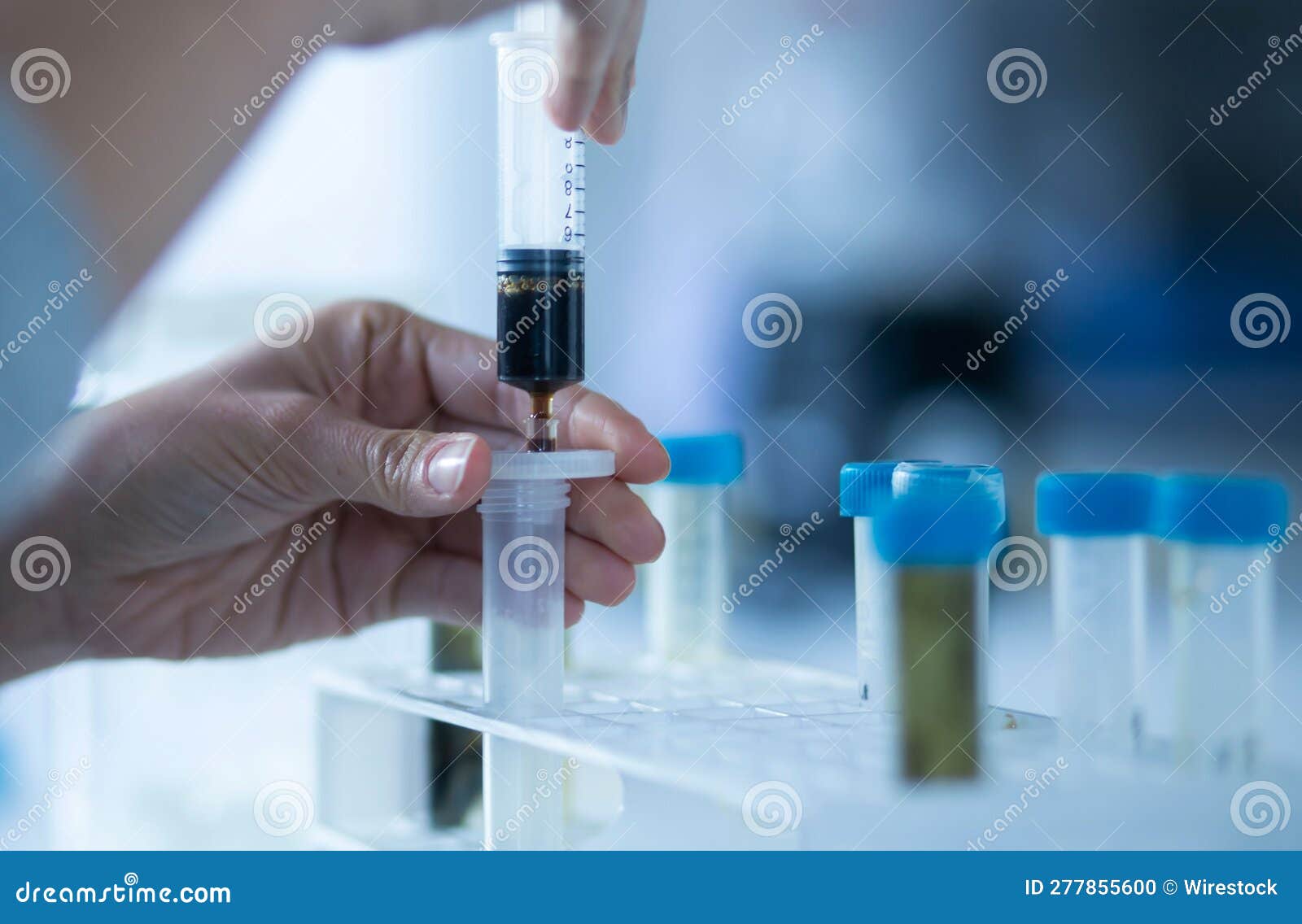 Scientist Conducting a Medical Experiment in a Laboratory Stock Photo ...