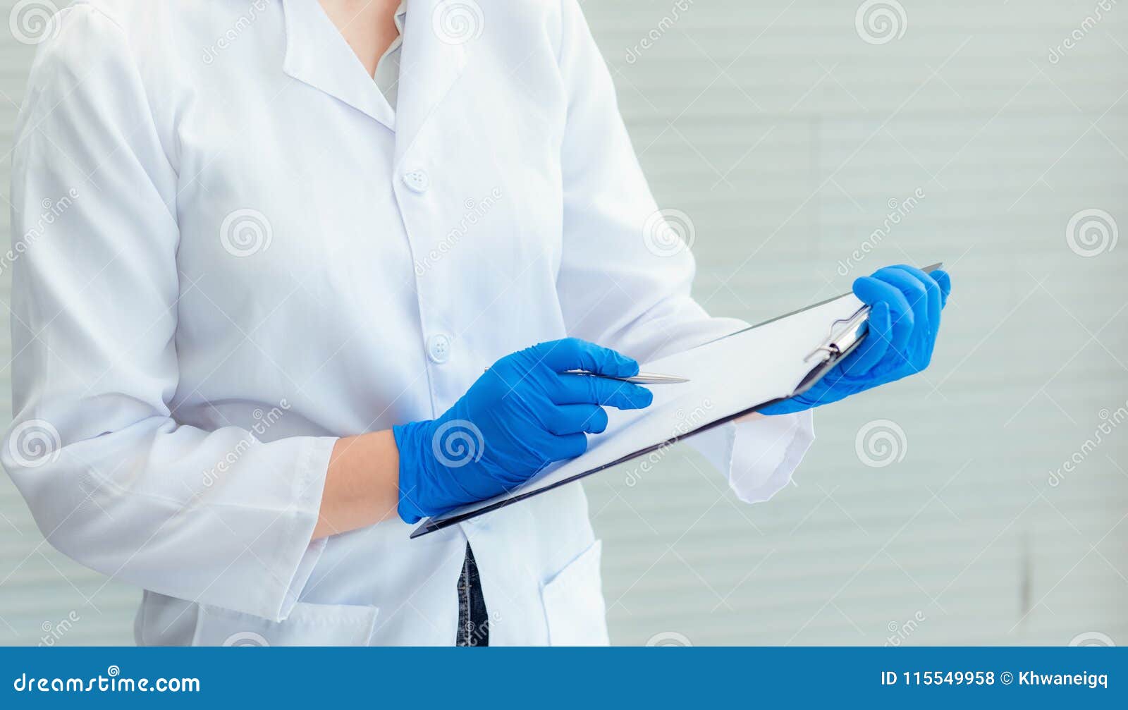 Scientist Conducting Research Taking Notes Data Analysing in Lab Stock ...