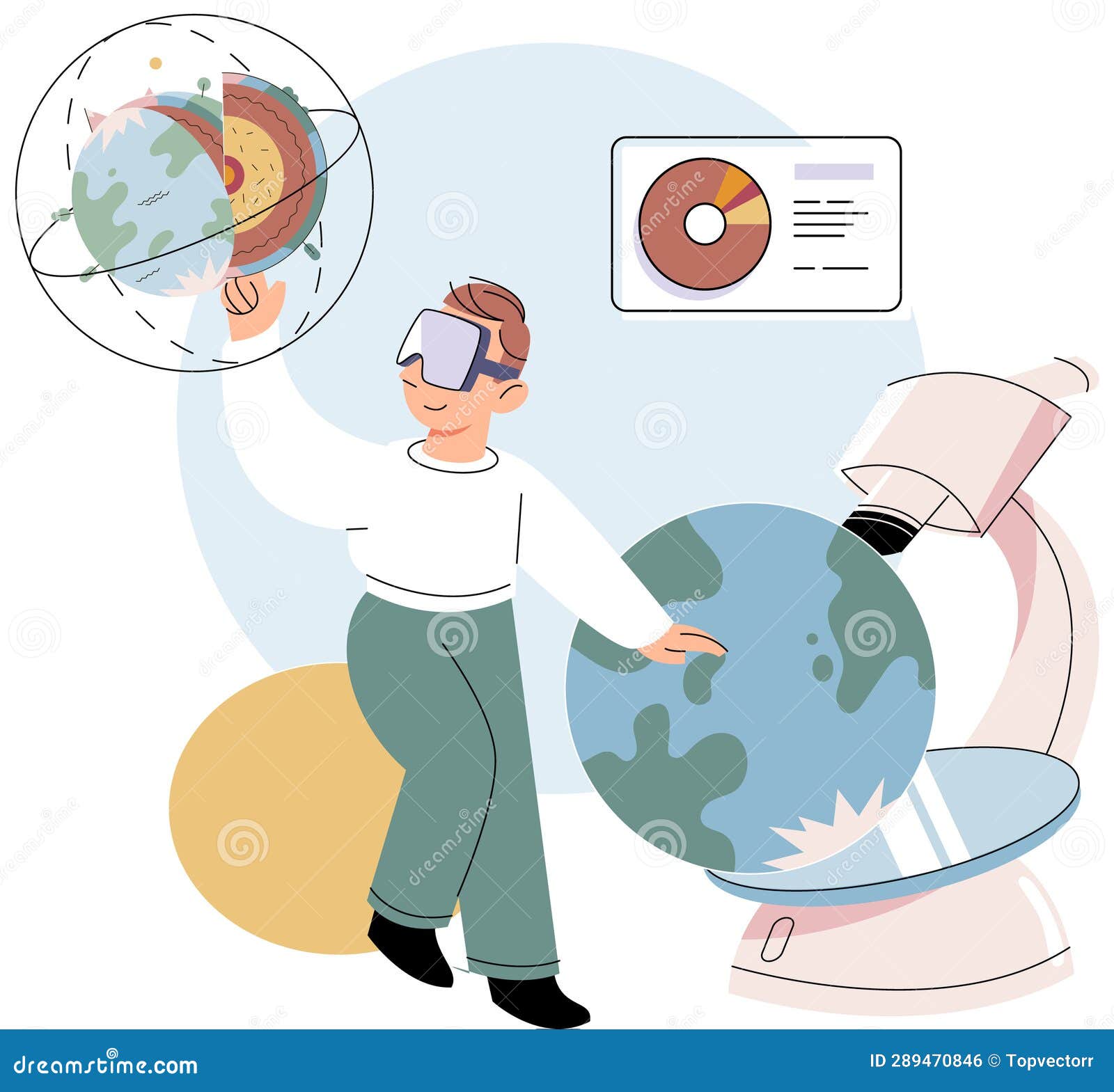 Scientist Conducts Research To Study Planet, Makes Experiments To ...