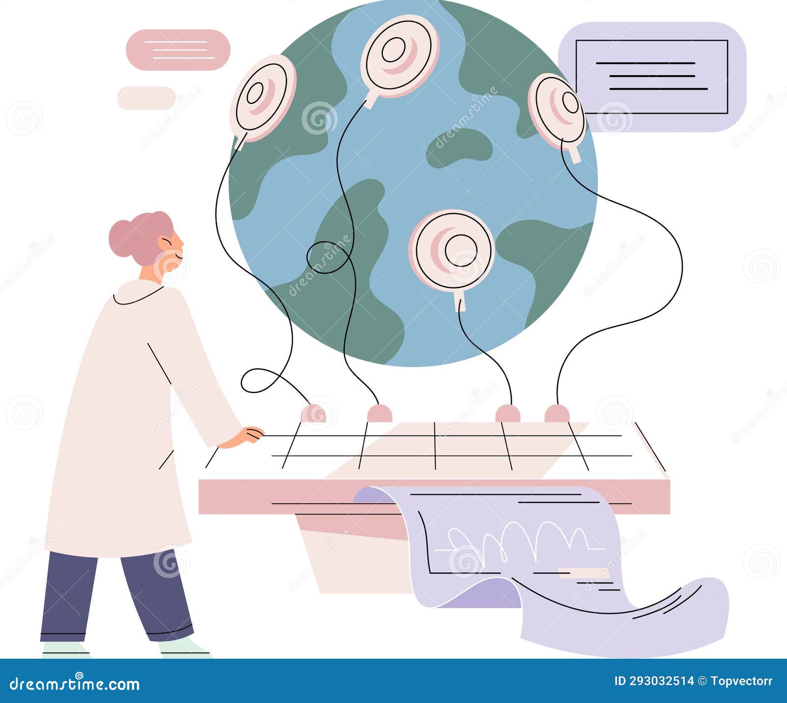 Scientist Conducts Research To Study Planet, Make Experiment ...