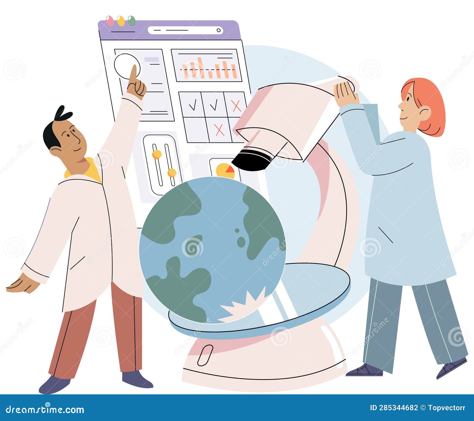 Scientist Conducts Research To Study Planet, Makes Experiments To ...