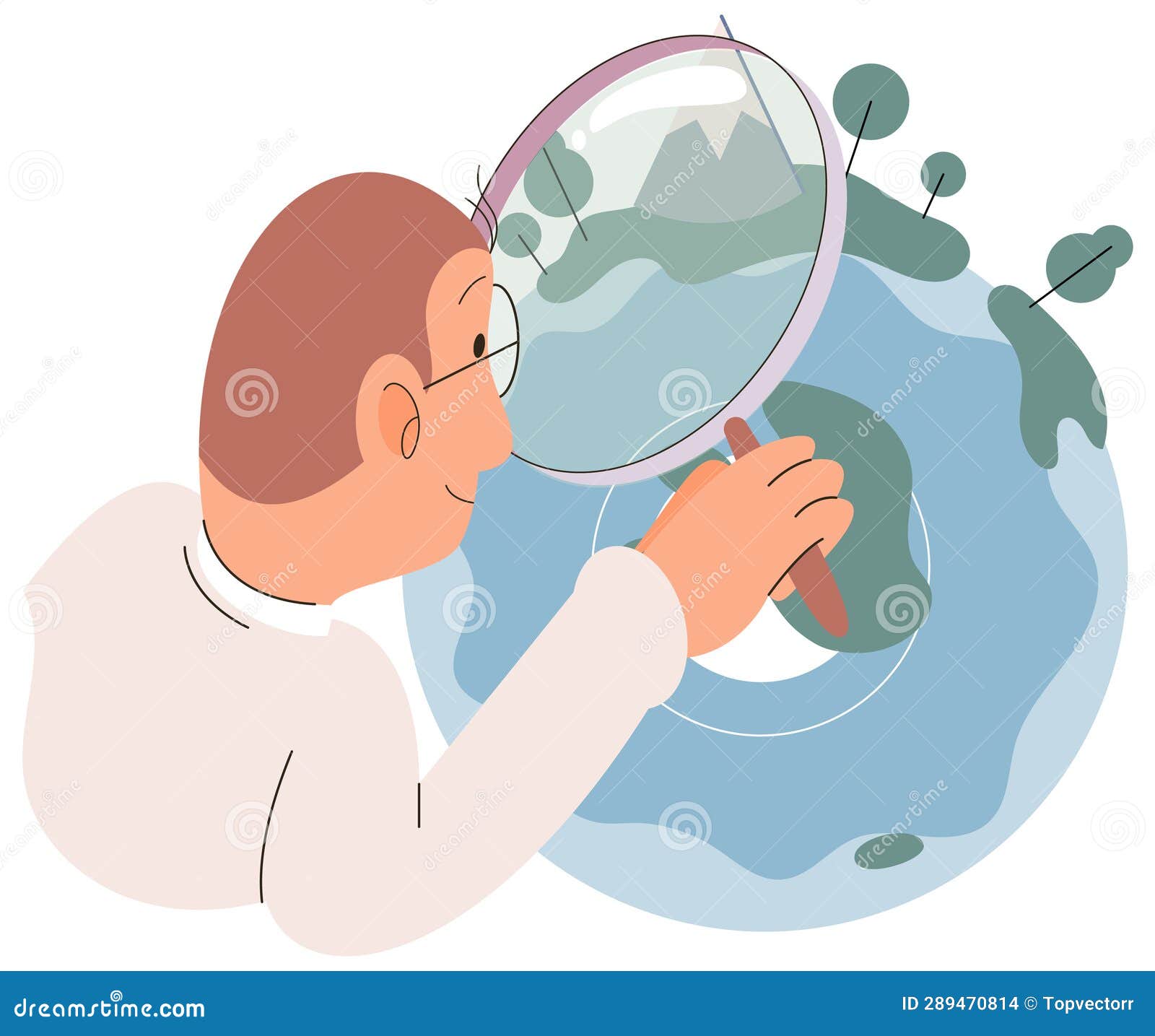 Scientist Conducts Research To Study Planet and Living Organisms Under ...