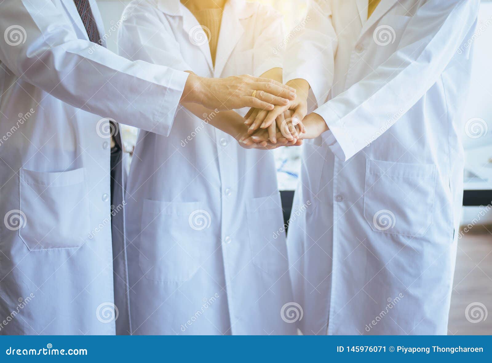 Scientists Coordinate Hands,Group of Diversity People Teamwork in ...