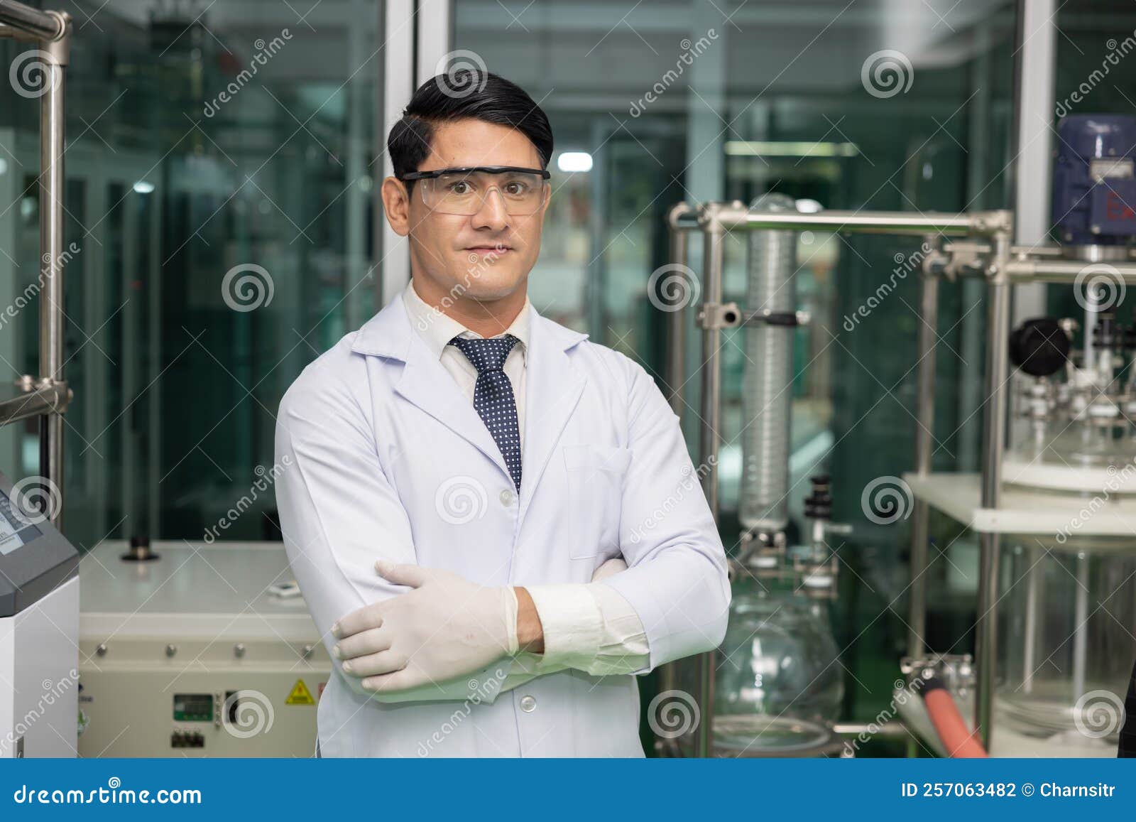 Scientist with Crossed Arms Pose in a Lab Stock Photo - Image of ...