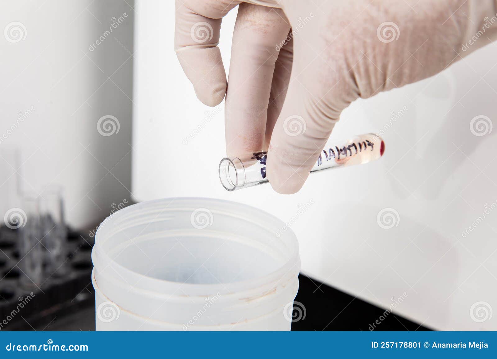 Scientist Discarding the Supernatant after Centrifugation. Scientist ...