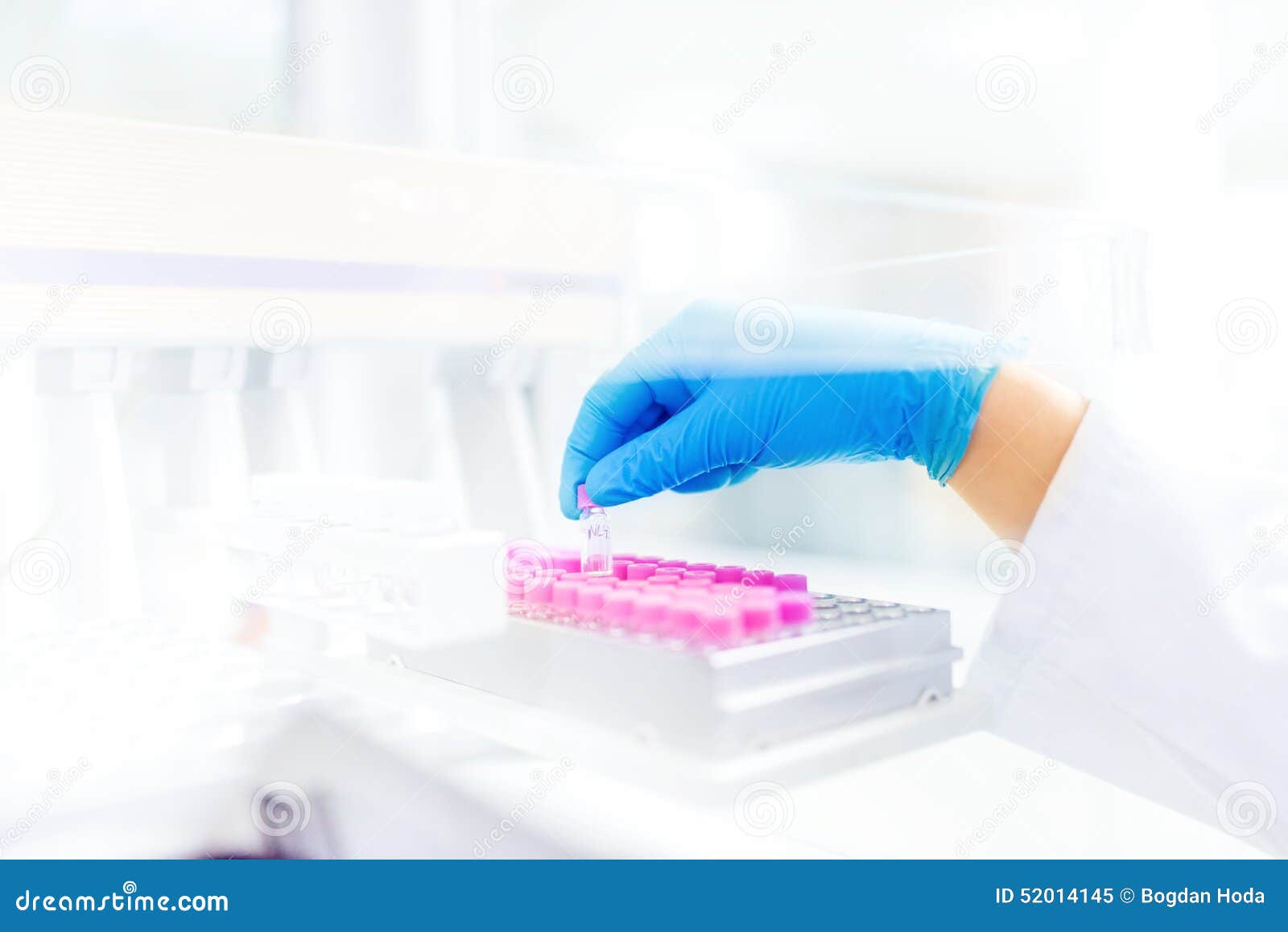 Scientist Doctor Holding Liquid Sample, Experiments and Analysis of ...