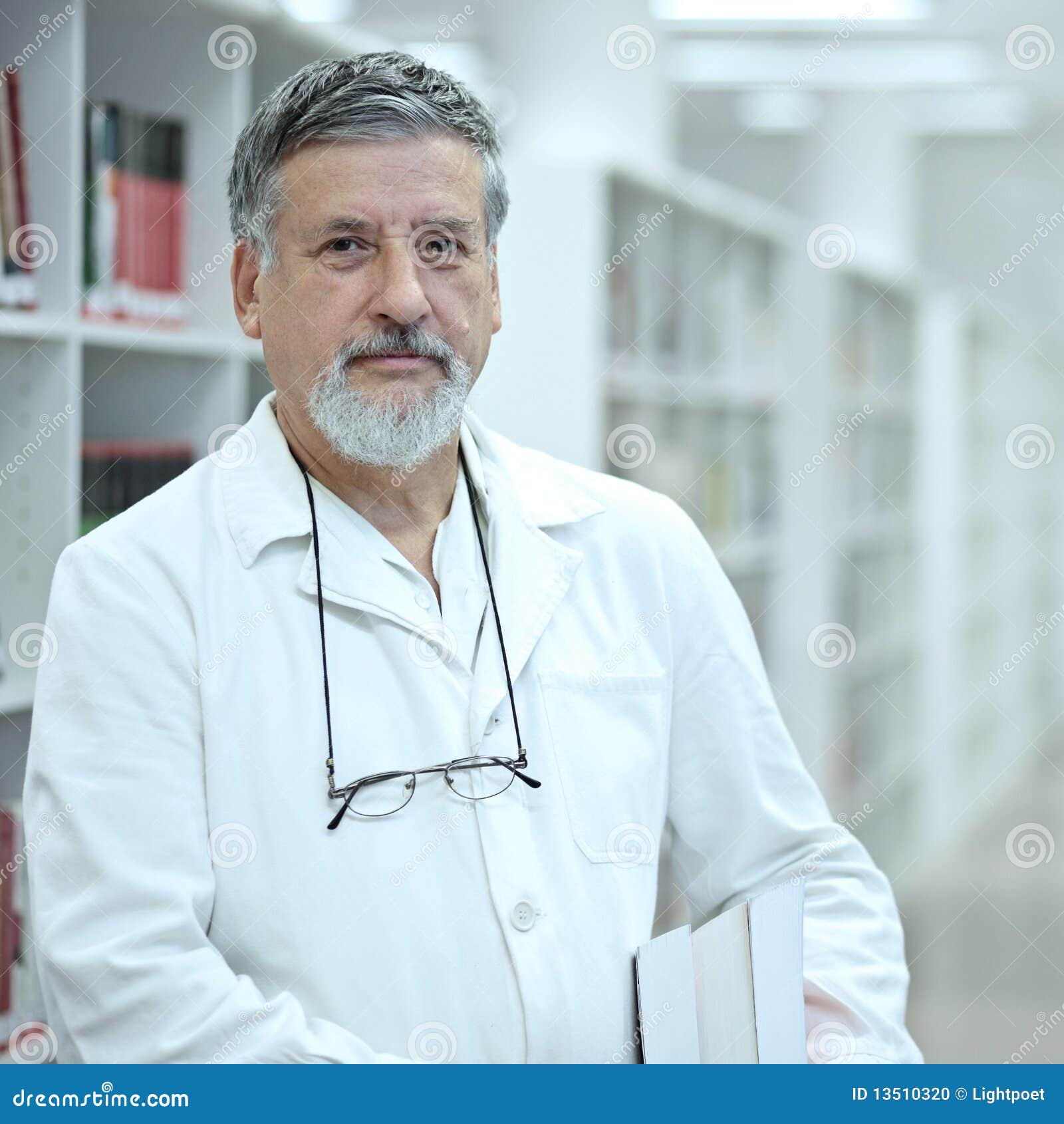 Scientist/doctor in a Library Stock Photo - Image of chemistry, face ...