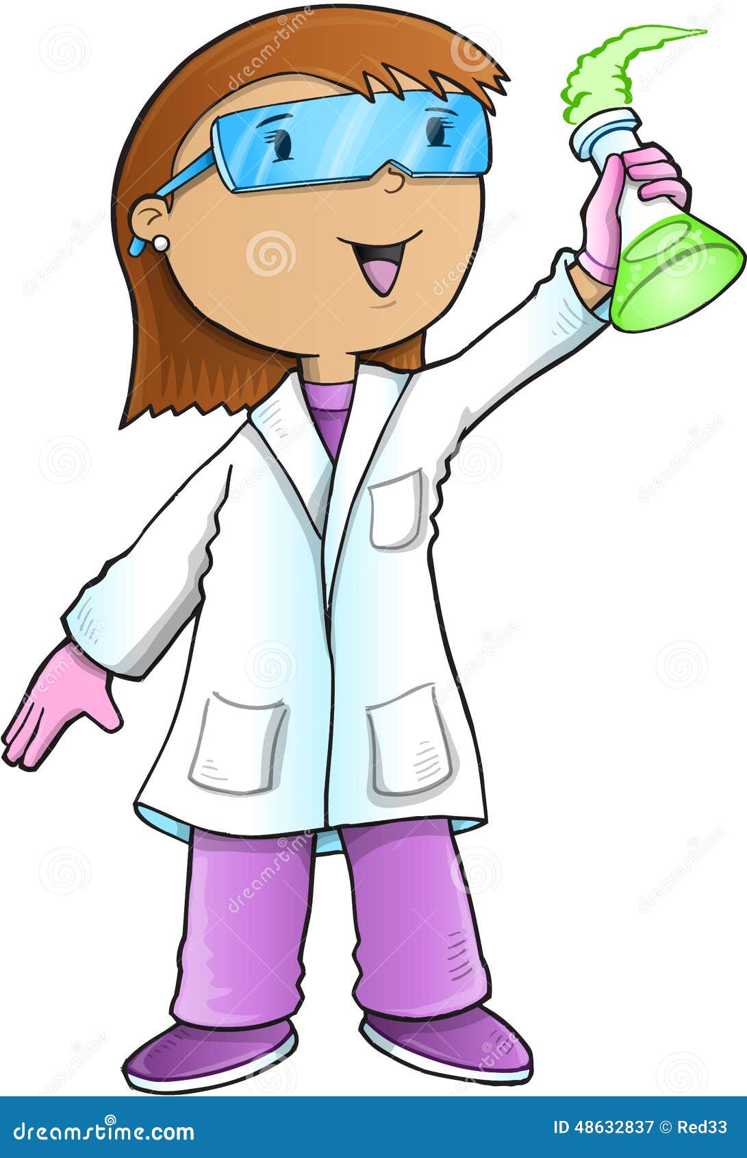 Scientist Doctor Vector stock illustration. Illustration of woman ...