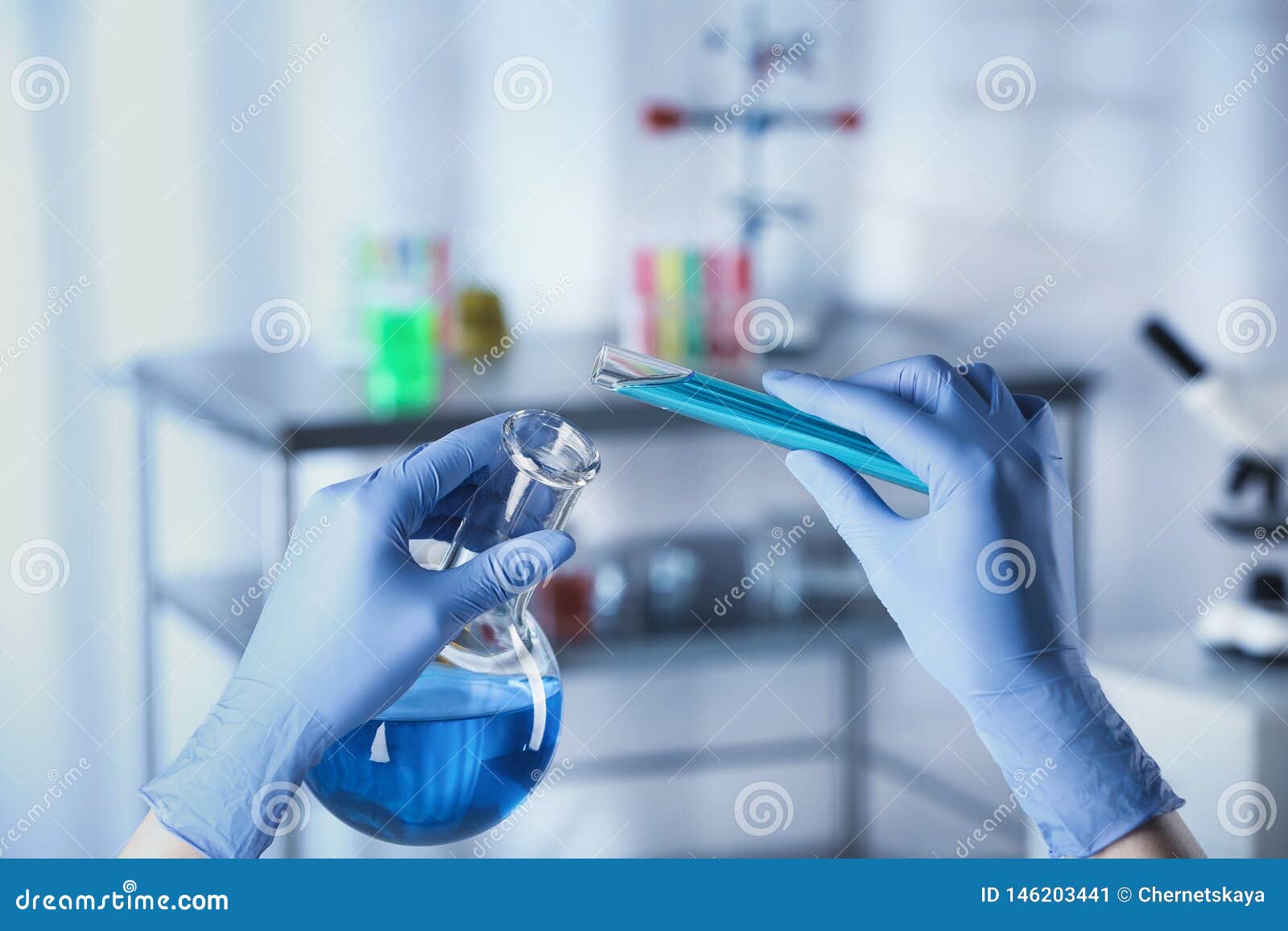 Scientist Doing Analysis in Lab. Solution Chemistry Stock Image - Image ...