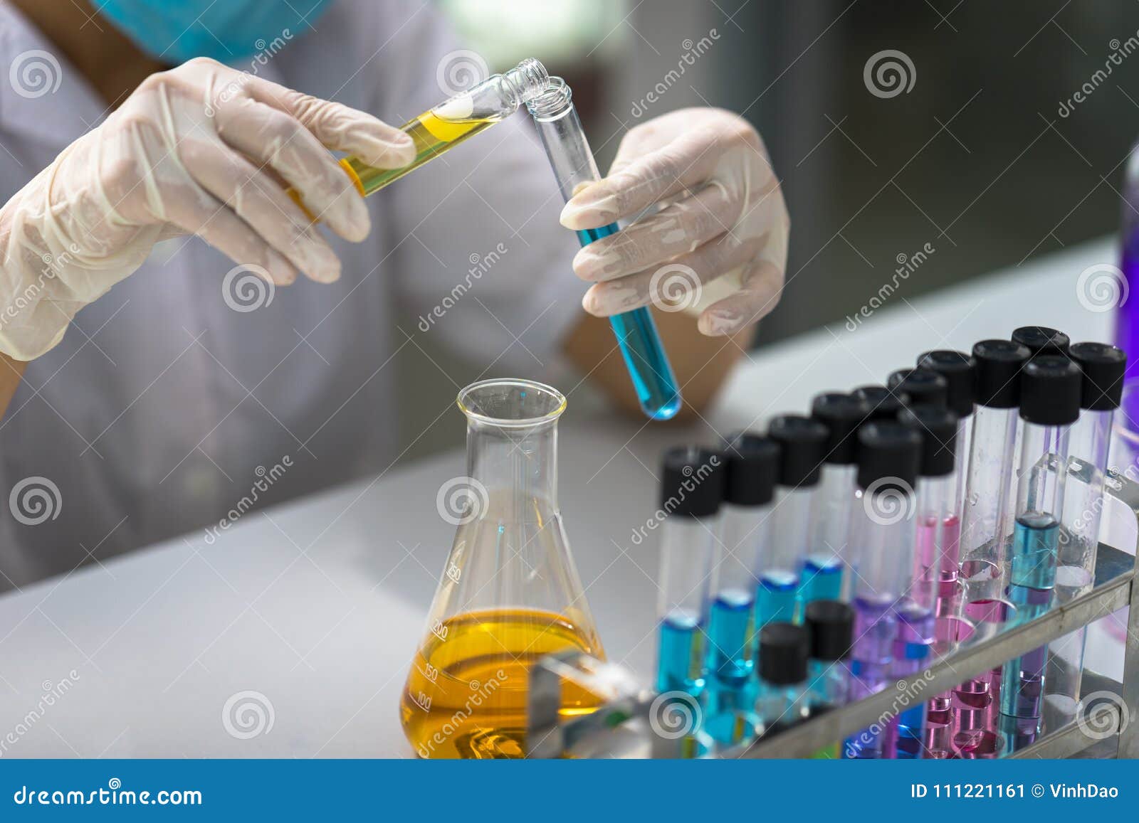 Scientist Doing Chemical Test in Laboratory Stock Image - Image of ...