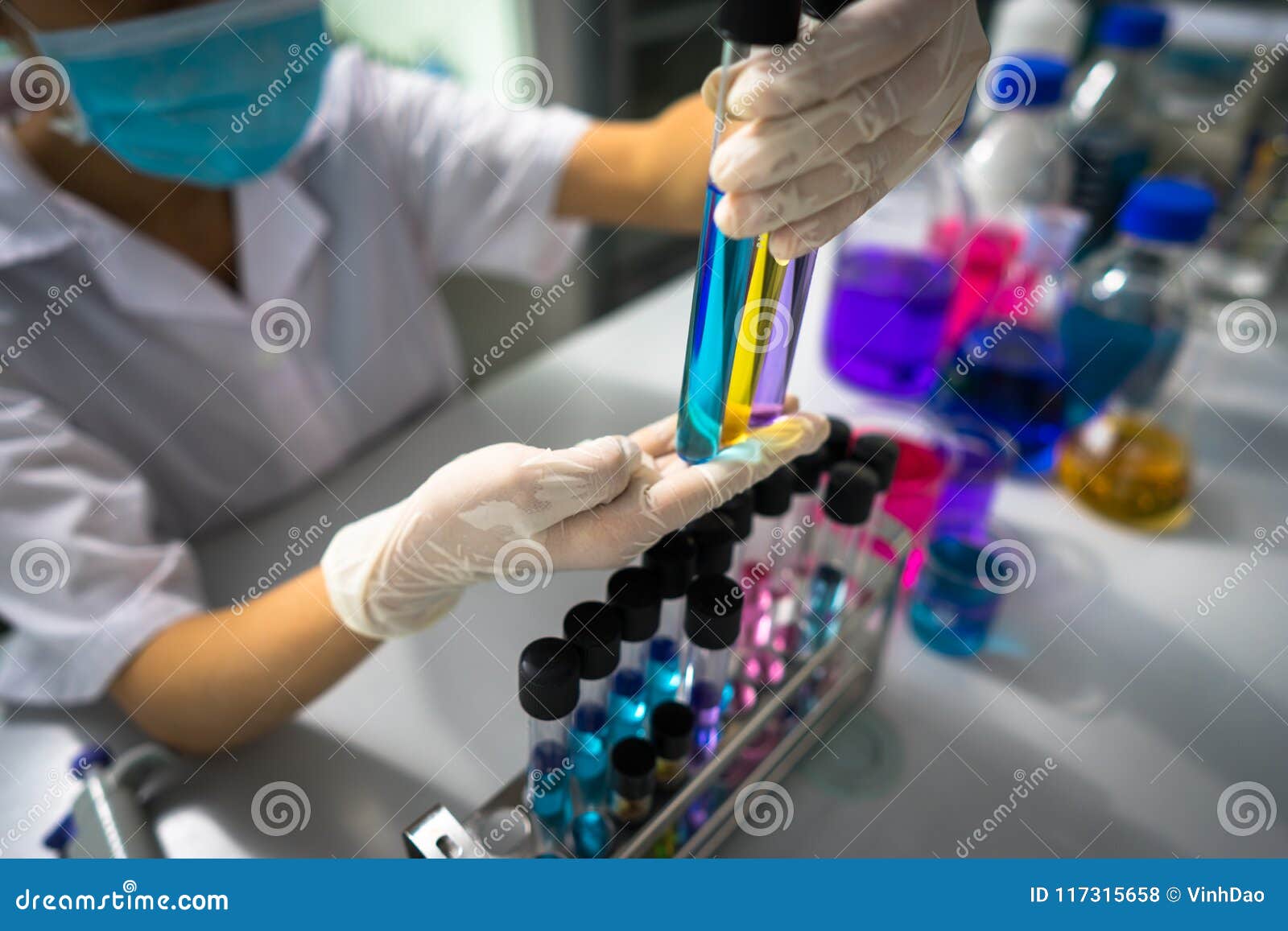 Scientist Doing Chemical Test in Laboratory Stock Photo - Image of ...