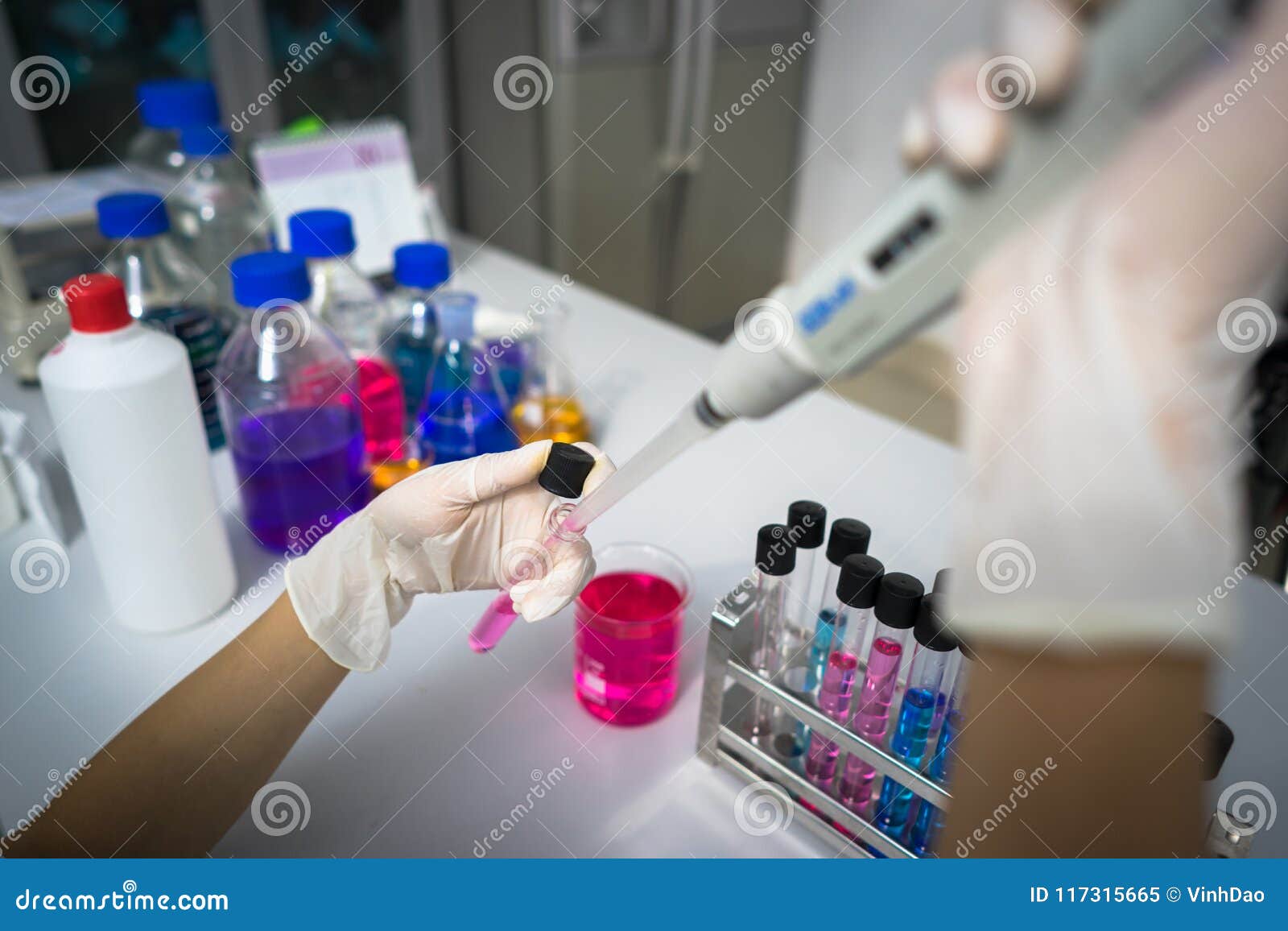 Scientist Doing Chemical Test in Laboratory Stock Image - Image of ...