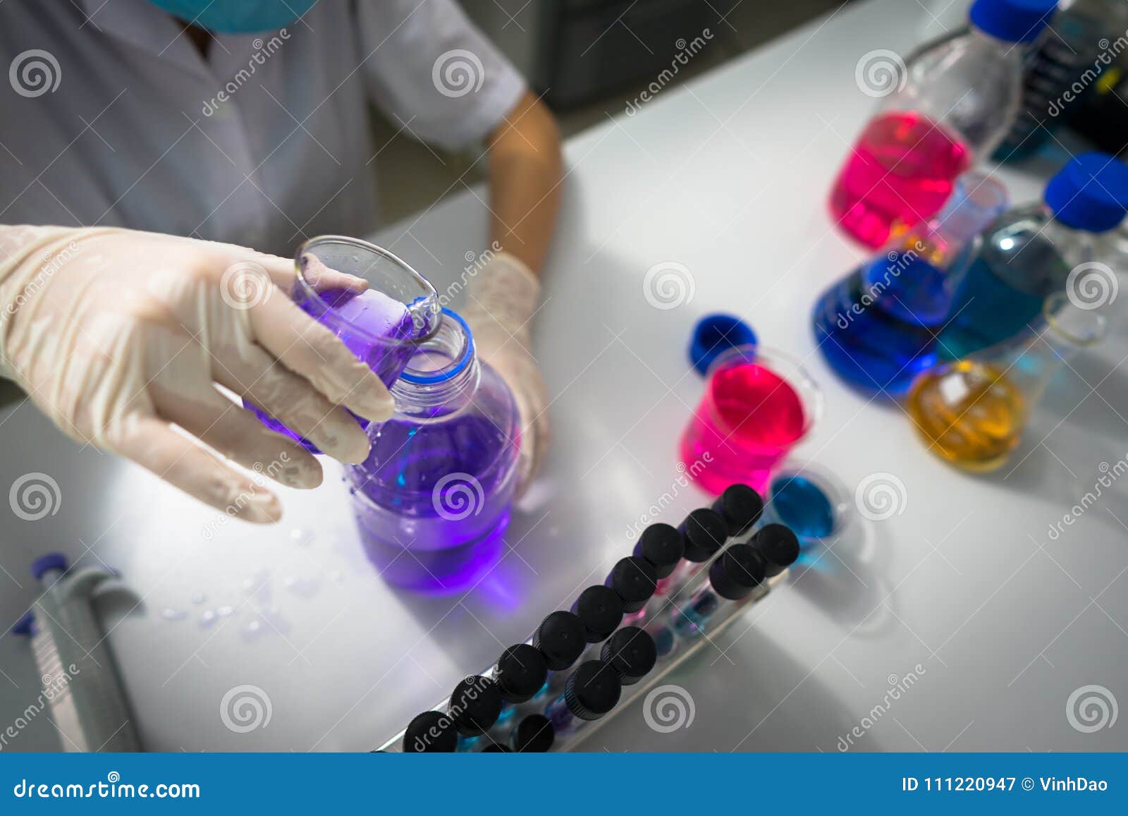Scientist Doing Chemical Test in Laboratory Stock Image - Image of ...