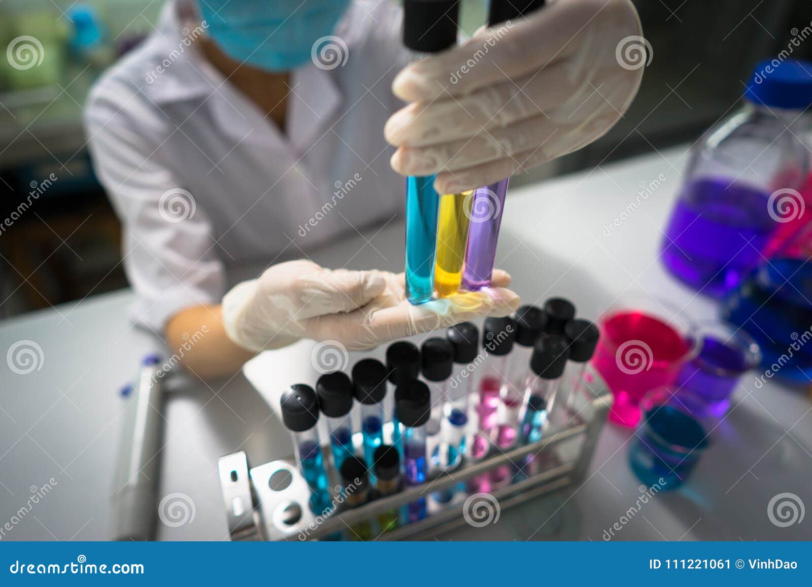 Scientist Doing Chemical Test in Laboratory Stock Image - Image of ...