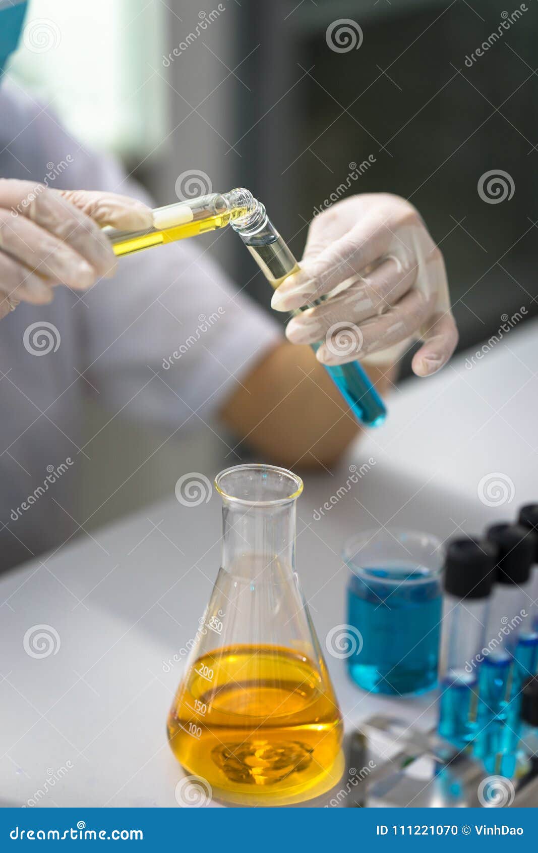 Scientist Doing Chemical Test in Laboratory Stock Photo - Image of ...