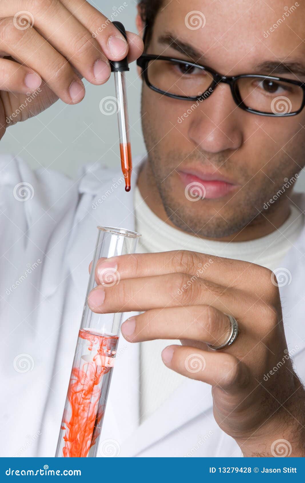 Scientist Doing Experiment stock photo. Image of boys - 13279428