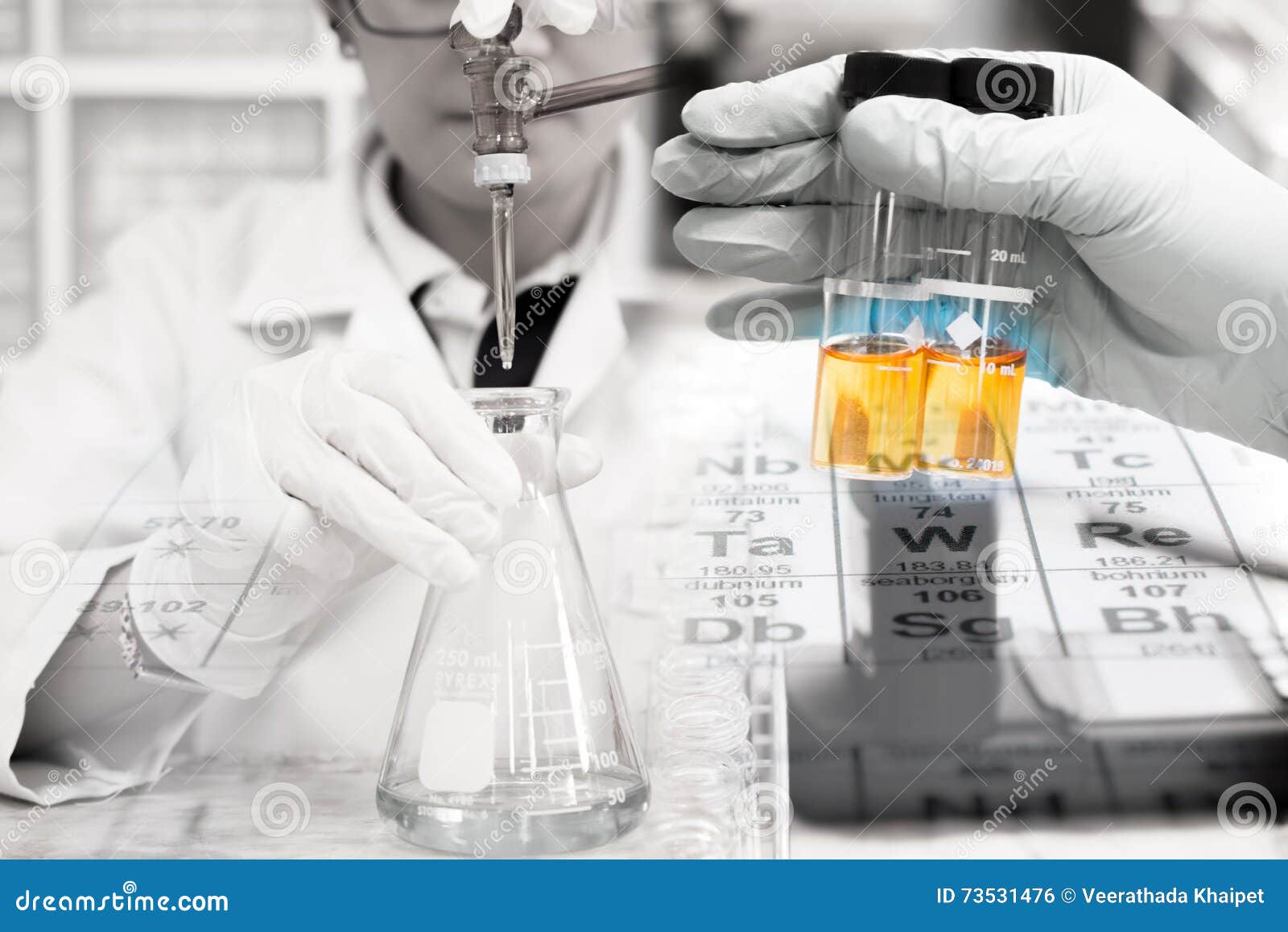 Titration Experiment Royalty-Free Stock Image | CartoonDealer.com #57065854