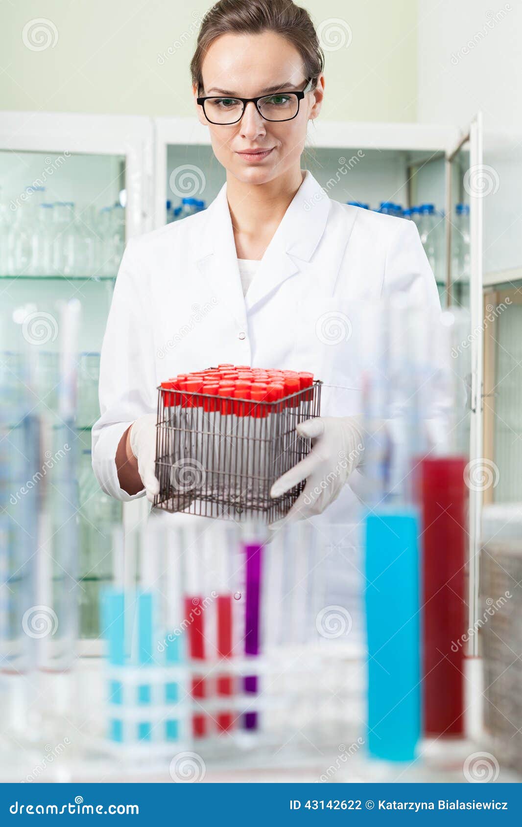 Scientist before Doing Experiment Stock Photo - Image of bottle ...