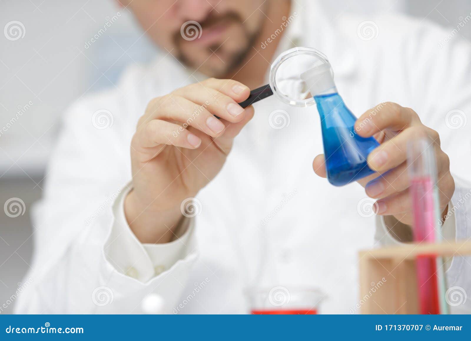 Scientist Doing Experiments in Laboratory Stock Image - Image of ...