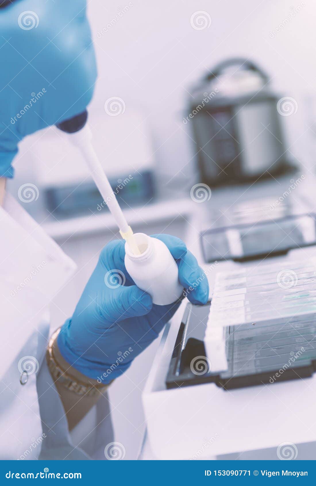 Concentrate Scientists Making an Experiment in a Laboratory Stock Image ...