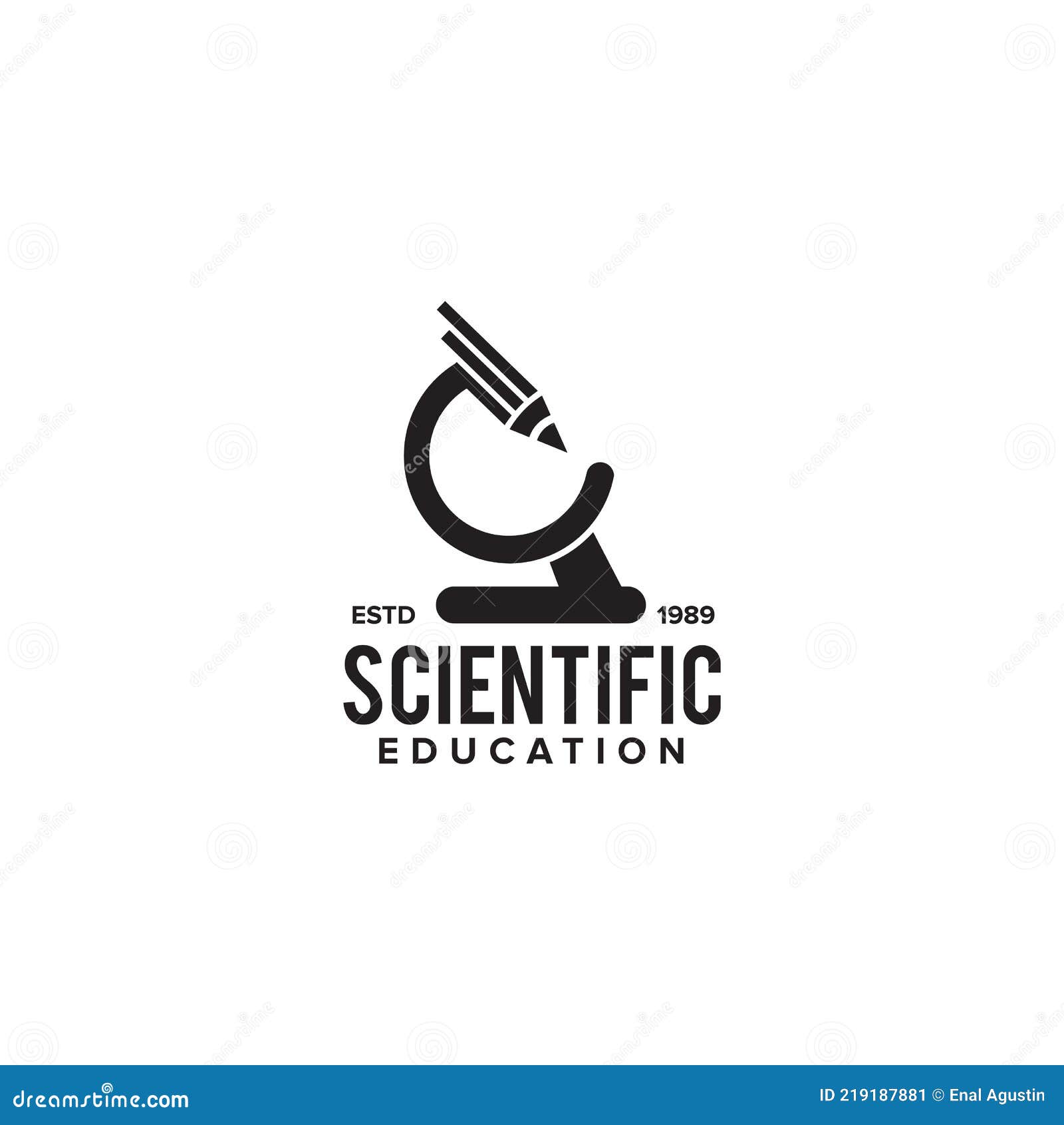 Scientist Education Logo Design Template Stock Vector - Illustration of ...