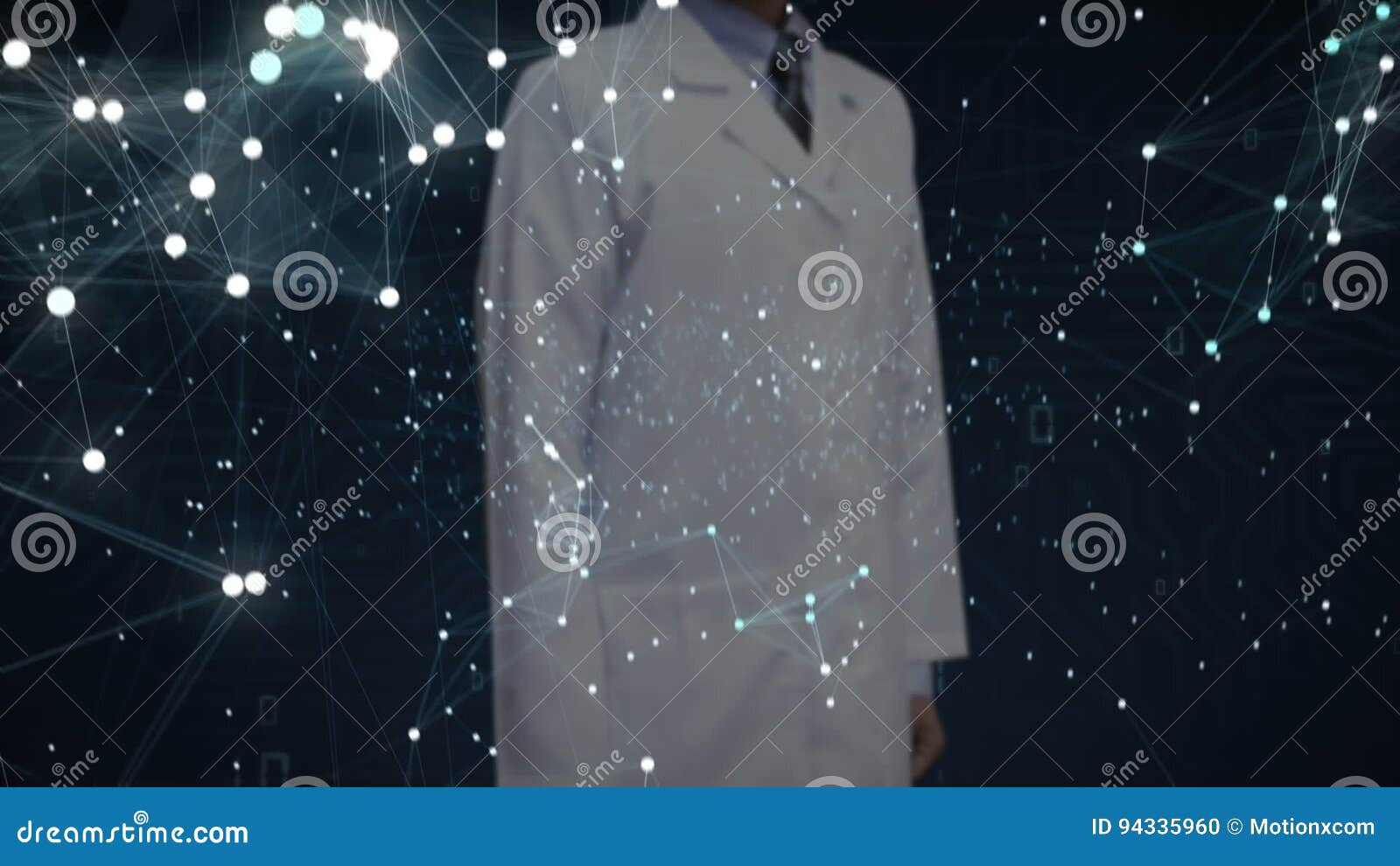 Scientist, Engineer Touching Human Icon IoT Technology Connect Global ...