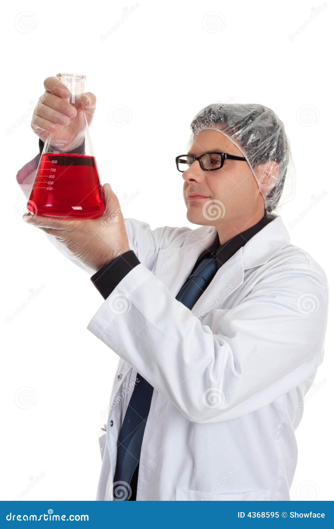 Scientist with Erlenmeyer Flask Stock Image - Image of adult, chemistry ...