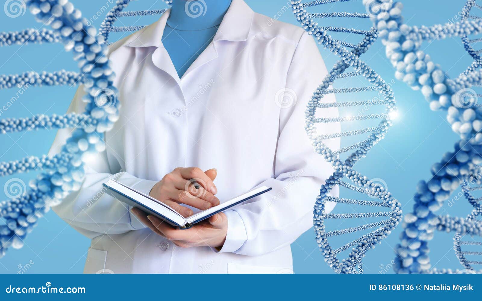 A scientist examines DNA. stock photo. Image of medic - 86108136