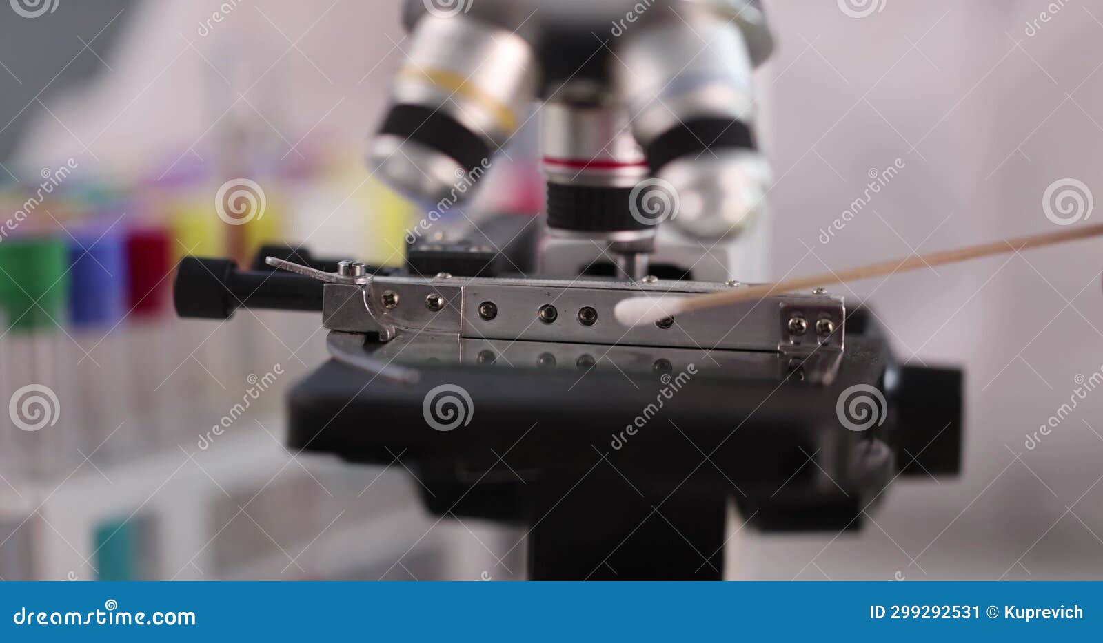 Scientist Examines Smear Sample Under Microscope Closeup Stock Video ...