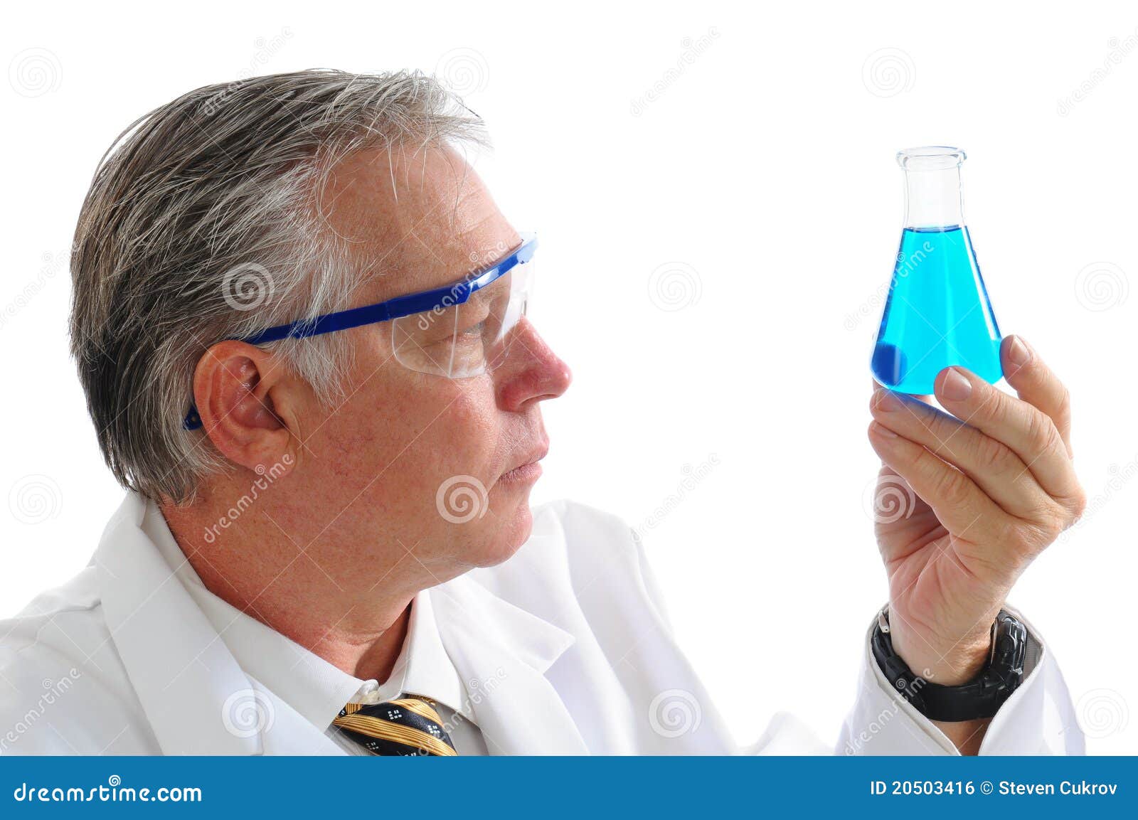 Scientist Examining Liquid in a Beaker Stock Photo - Image of caucasian ...