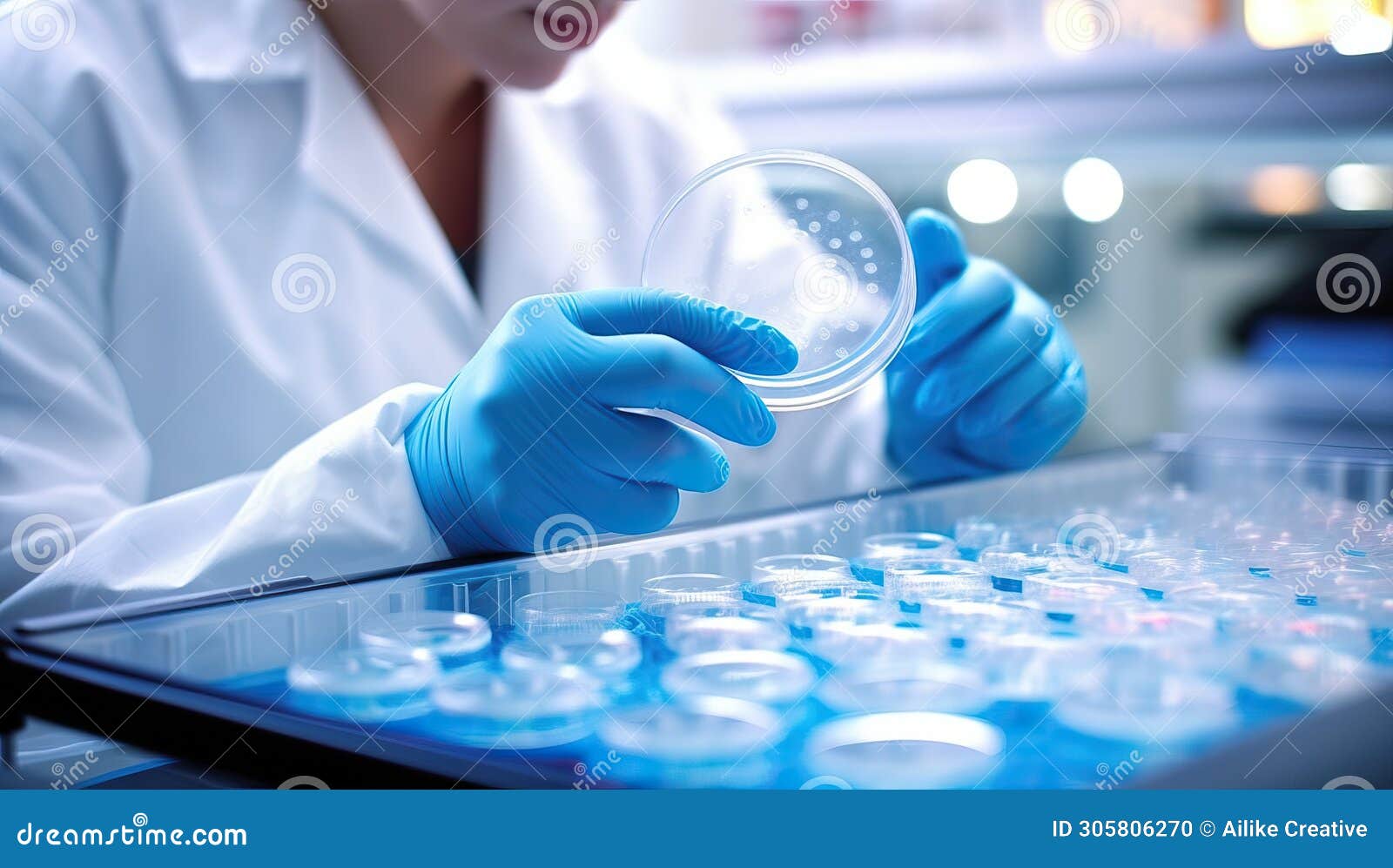 Scientist Examining Specimen Through Microscope Stock Photography ...