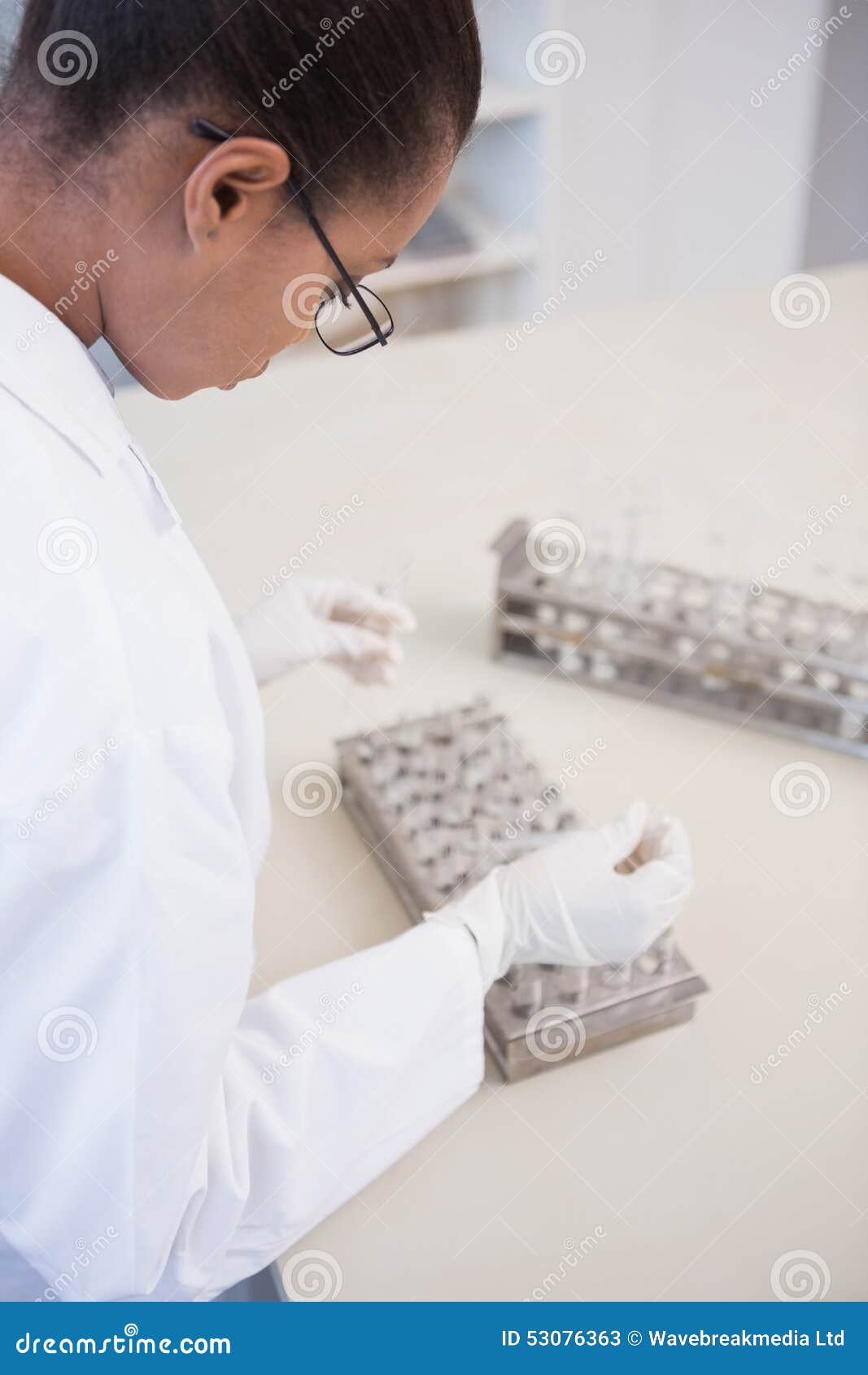 Scientist Examining Test Tubes Stock Image - Image of laboratory ...