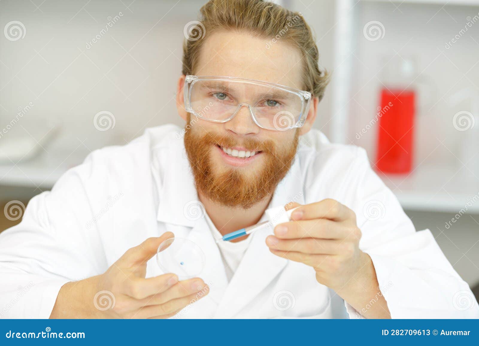 Scientist Experimented in Laboratory Stock Image - Image of analysis ...