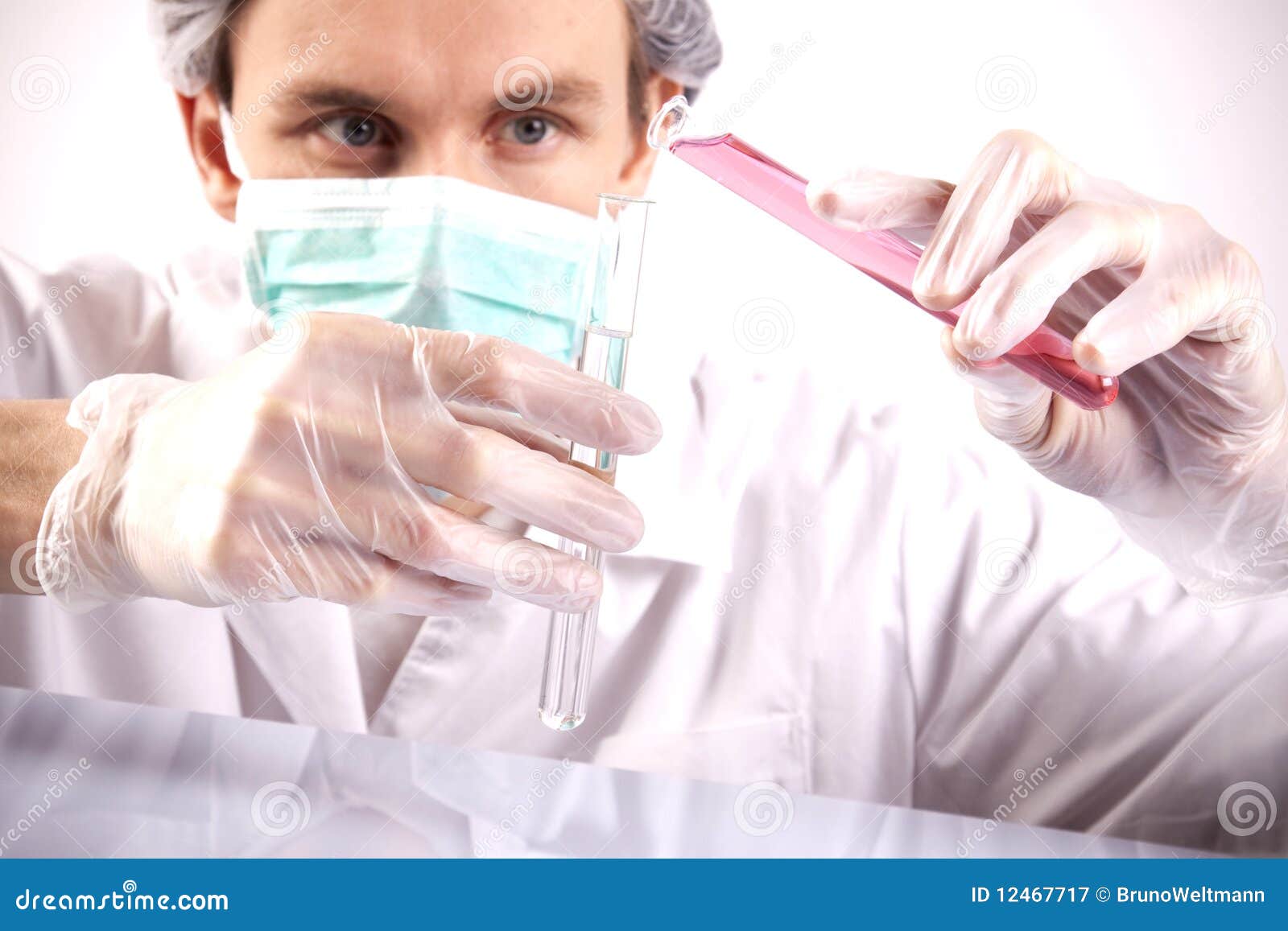 Scientist Experimenting stock image. Image of gloves - 12467717