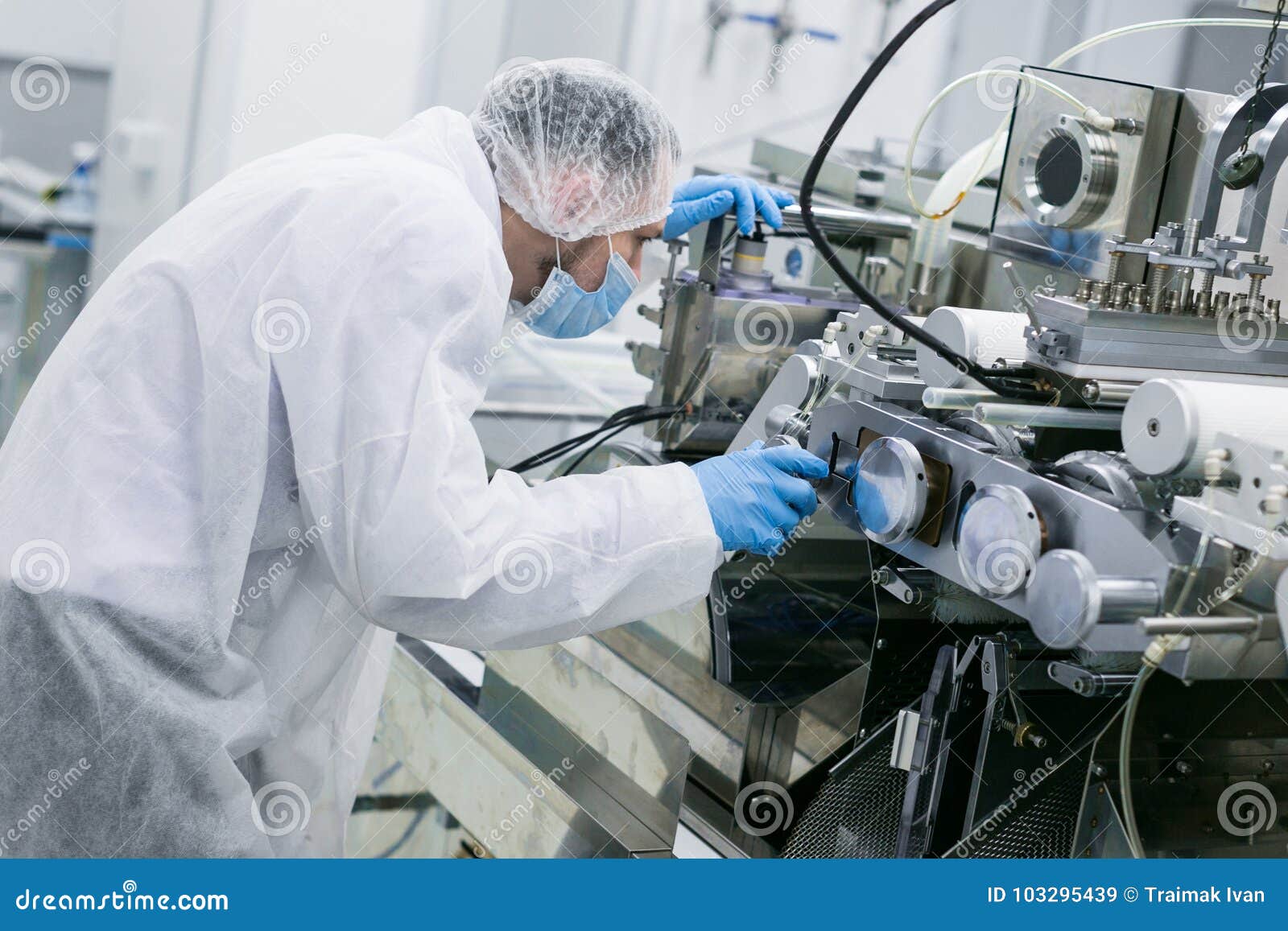 Scientist Fix Manufacture Machine in Lab Stock Image - Image of engine ...