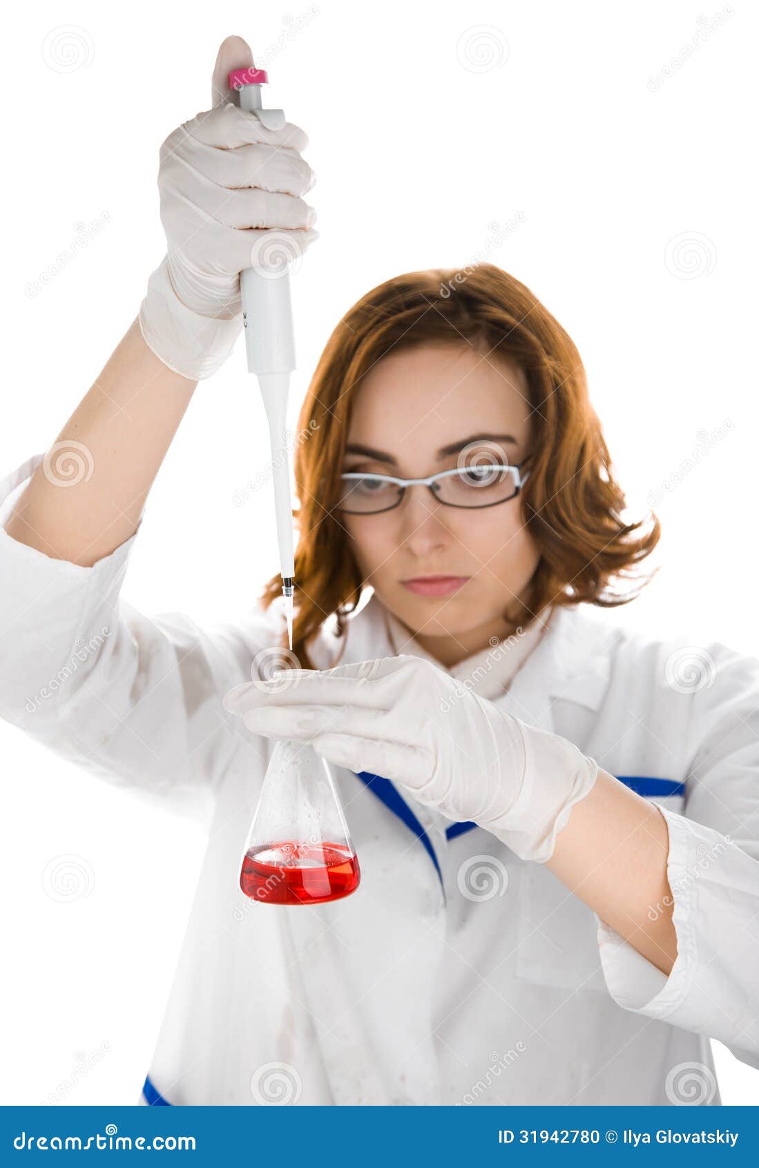 Scientist with Flask (focus on Flask) Stock Photo - Image of medical ...