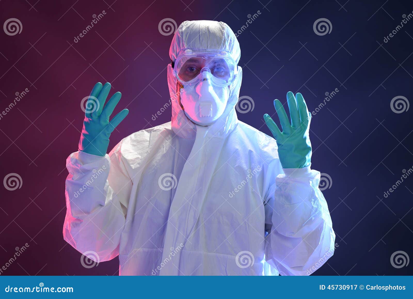 Scientist in Full Protective Hazmat Suit Stock Image - Image of virus ...